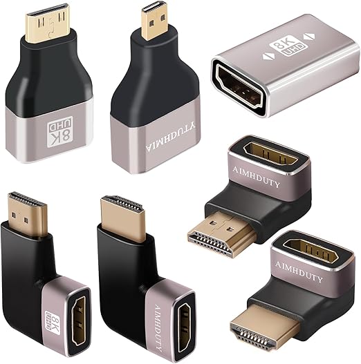 Amazon.com: HDMI Adapter Kits, 7-Pack Mini/Micro/Right Angle HDMI Male ...