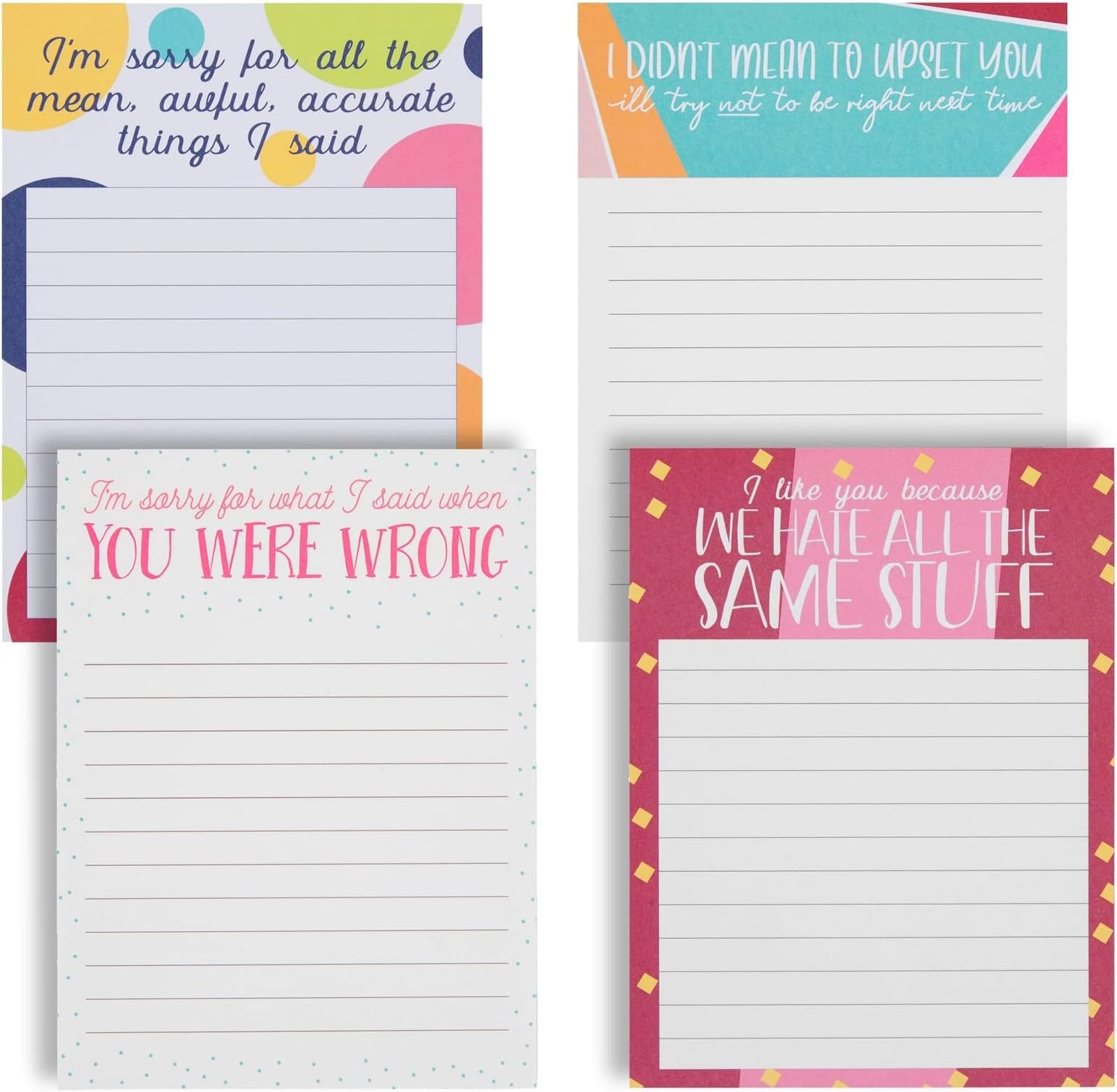 Amazon.com : Juvale 8 Pack Funny Notepads with Sarcastic Sayings ...