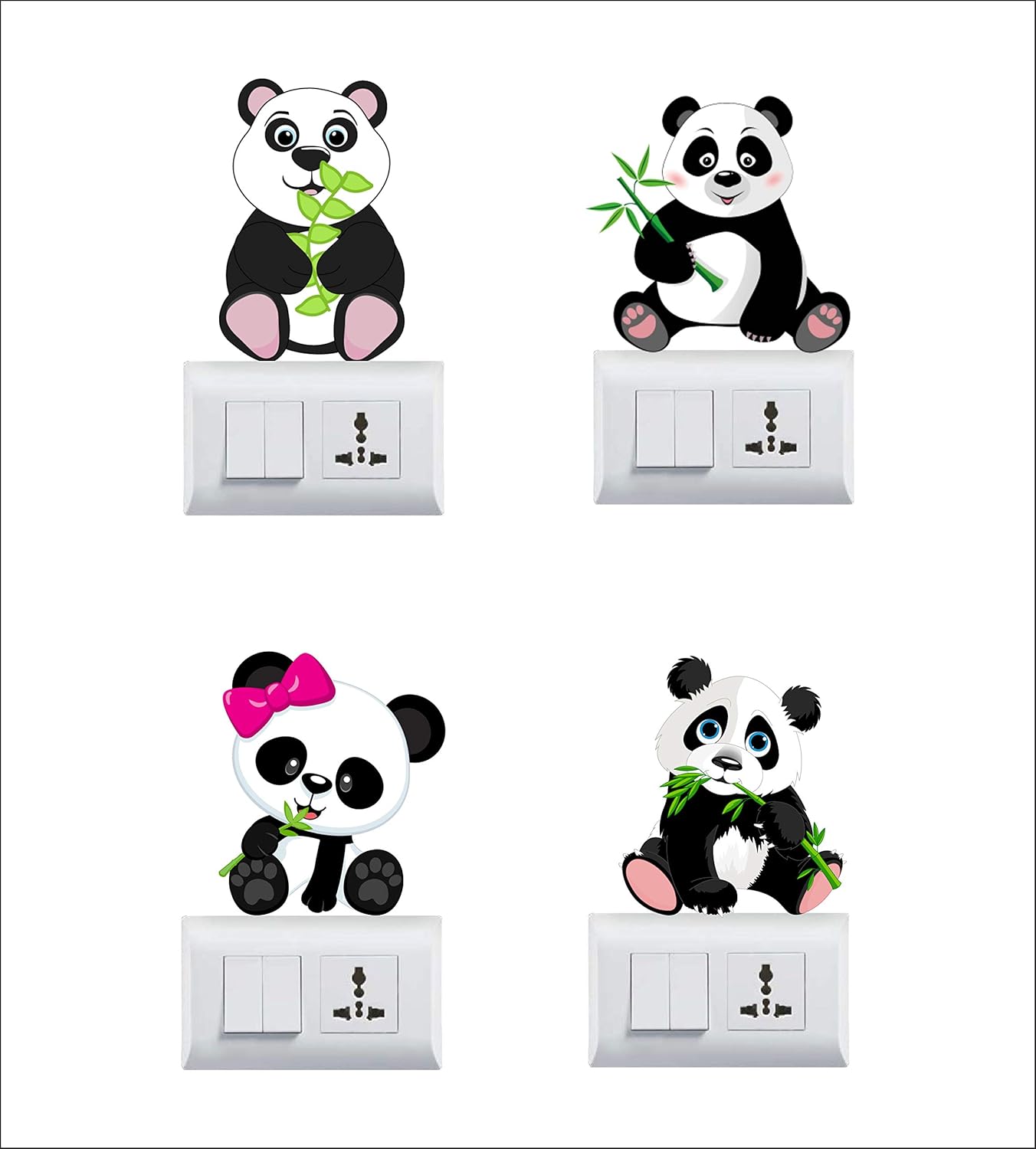 Buy spdecals sp Panda Switch Board Wall Sticker (PVC Vinyl Covering ...