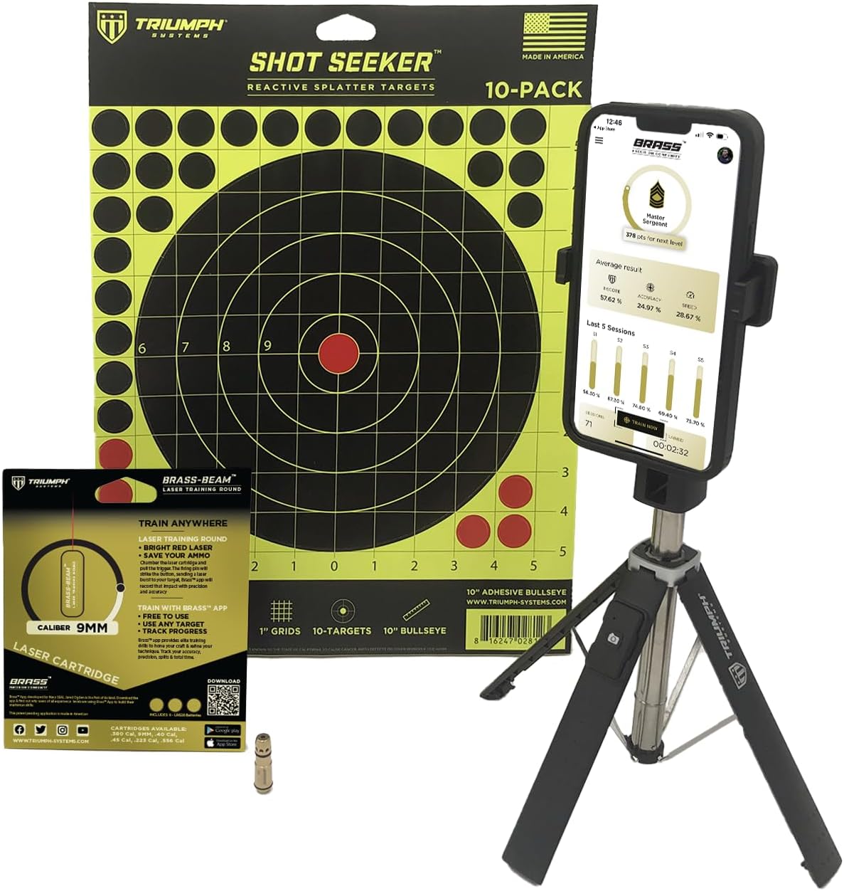 Amazon.com : Triumph Systems Brass Dry Fire Laser Training System ...