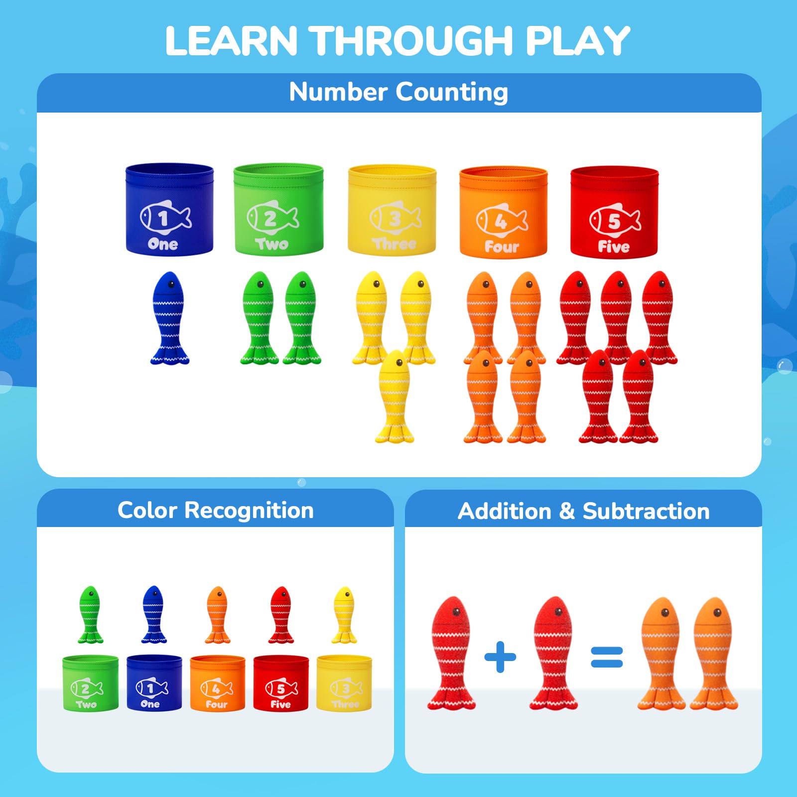 Snapklik.com : Fishing Games For Toddlers 1-3, Montessori Toys For 1 ...