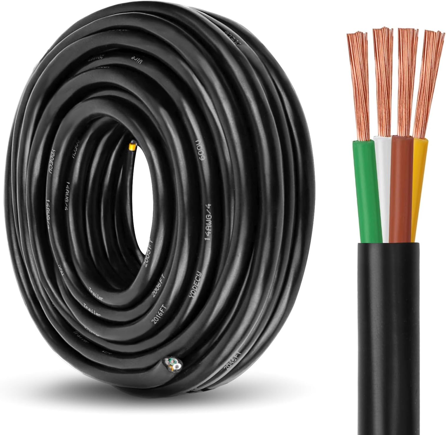 Amazon.com: Hopkins Towing Solutions 49905 14 Gauge 4 Wire Bonded Wire ...