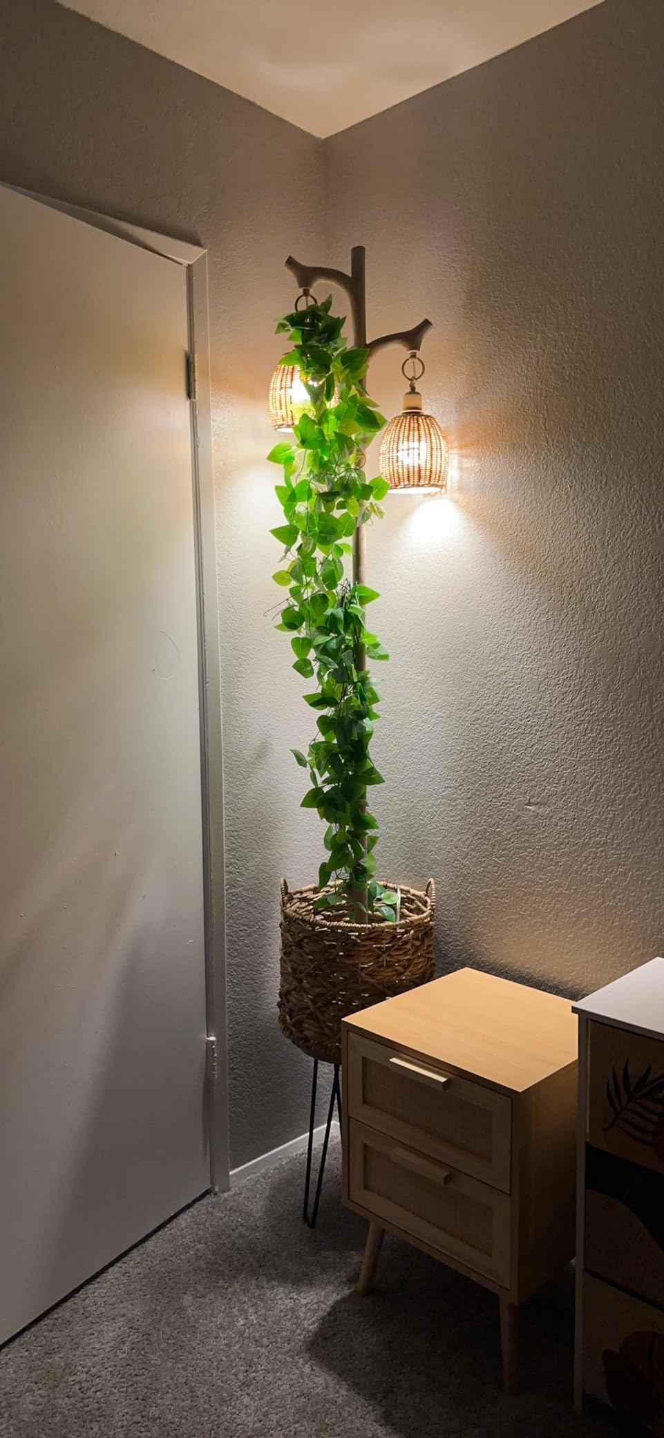 $17/mo - Finance 65" High Farmhouse Rustic Country Cottage Floor Lamp ...