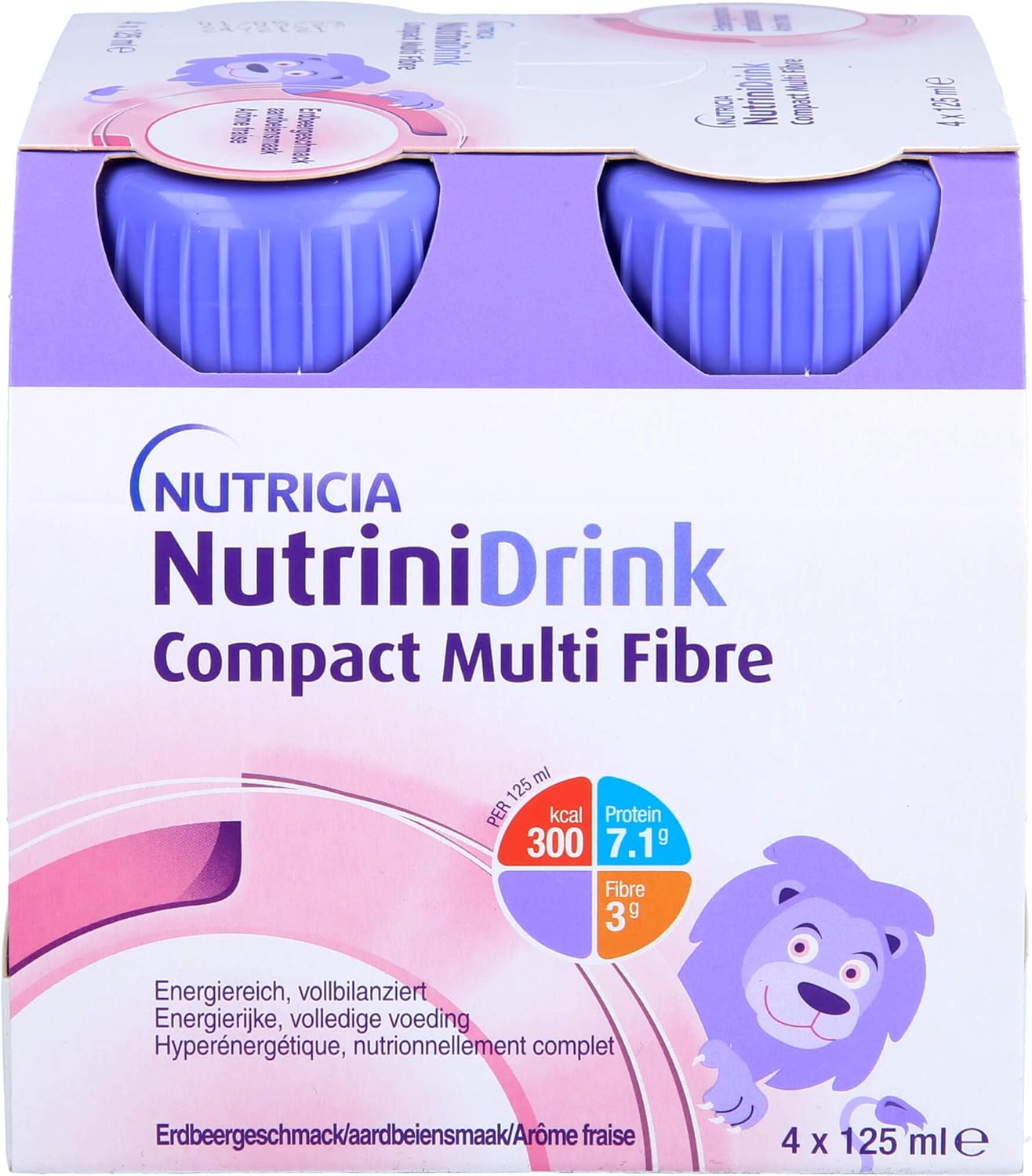 Nutrini Drink Compact Multi Fibre Strawberry Drinking Food, Pack of 4 ...
