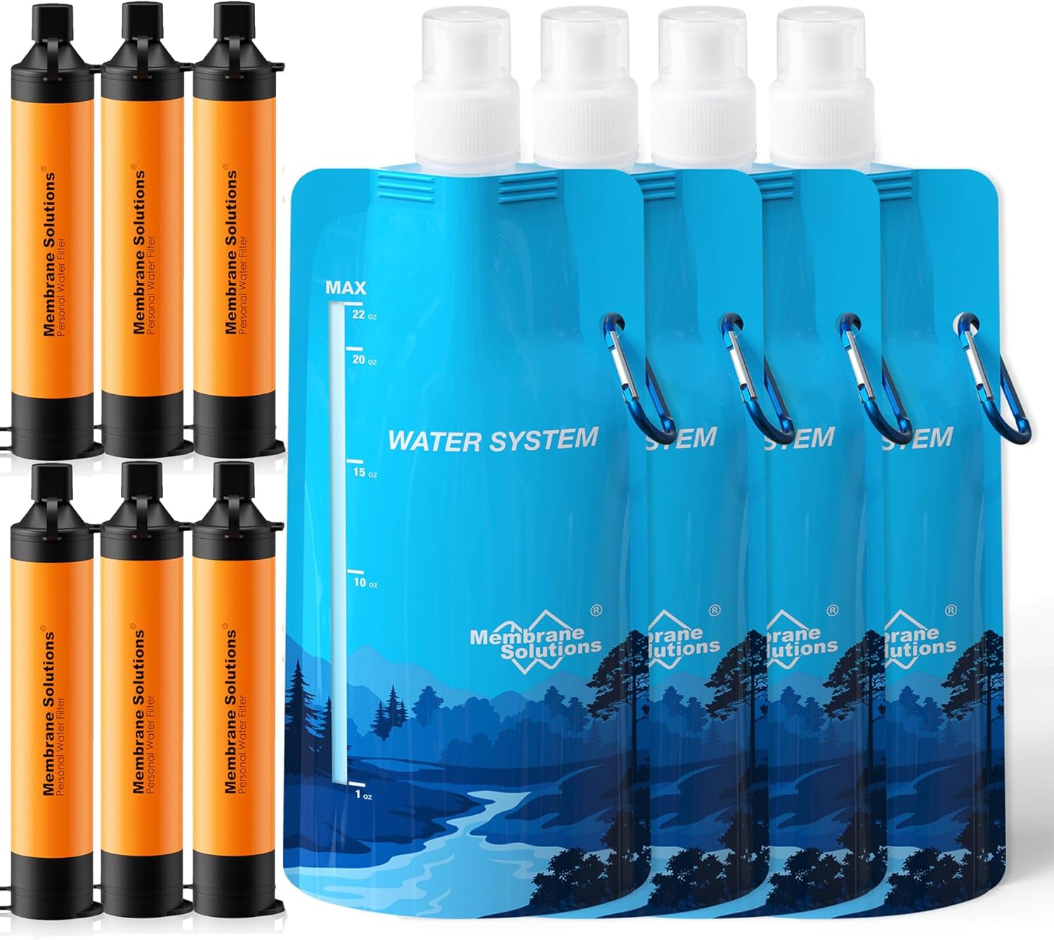 Amazon.com : Membrane Solutions Squeezable Water Filtration System ...