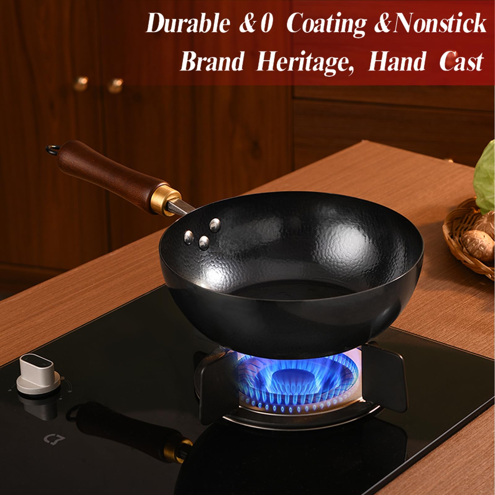Babish Cookware Carbon Steel Wok WANGYUANJI Handmade Ancient Method ...