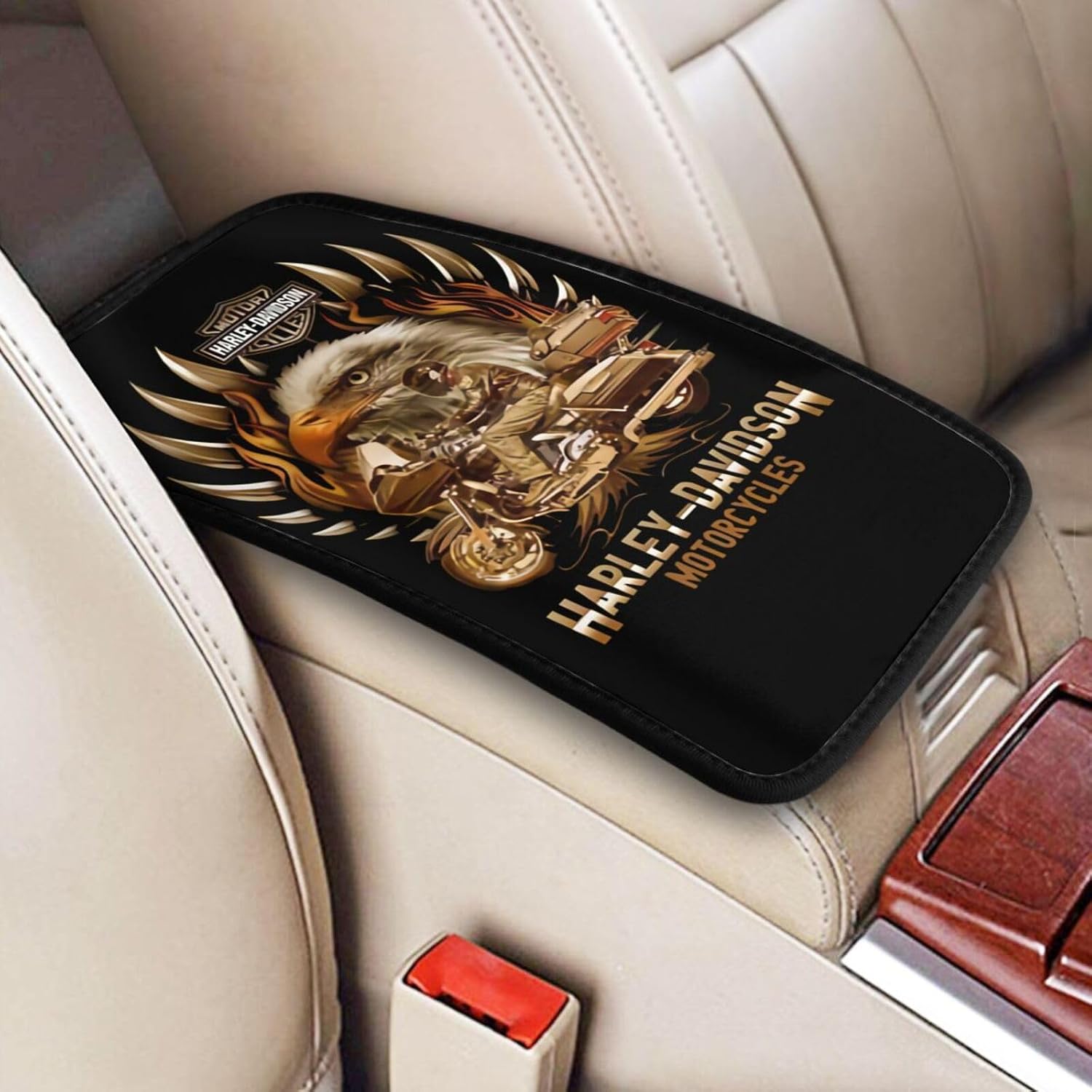 Amazon.co.jp: Harley-Davidson Armrest Cover Center Console Cover ...
