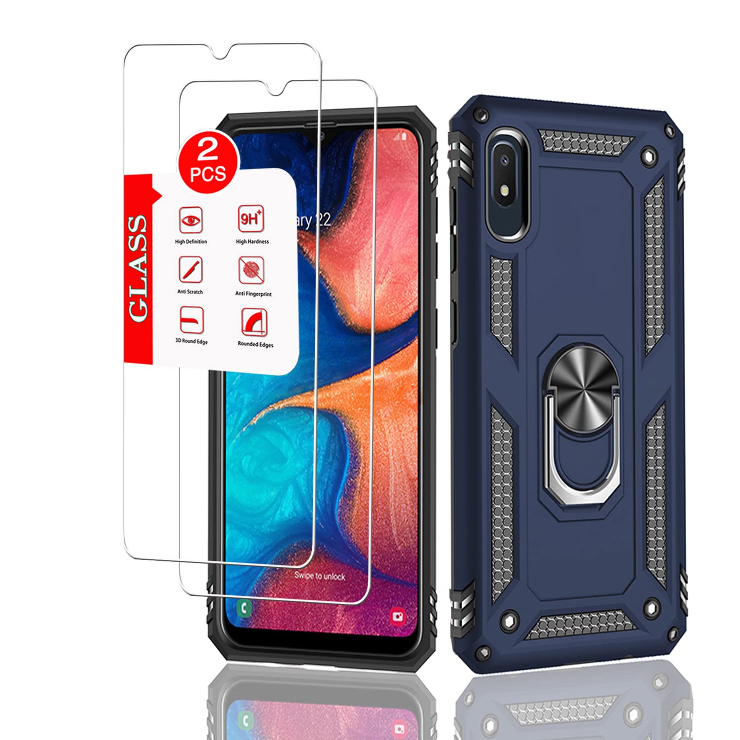 Amazon.com: Anvzle for Samsung Galaxy A10E Case with [2 Pack] Tempered ...