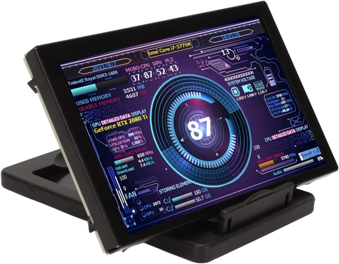 Amazon.com: 5 inch Computer Temp Monitor, USB Mini Screen AIDA64 PC CPU ...