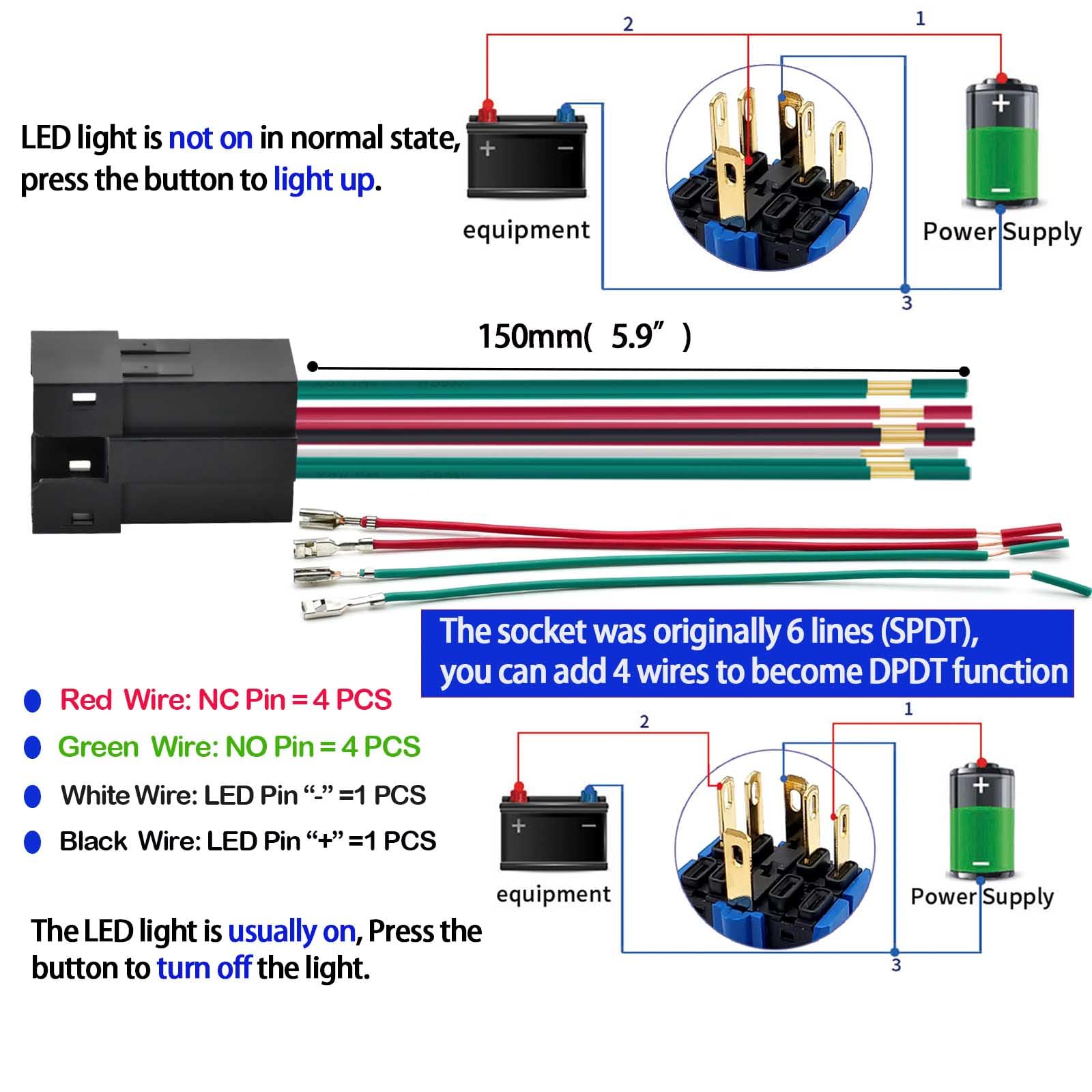 Snapklik.com : Big Latching Push Button Switch 25mm 1 Inch Hole ...
