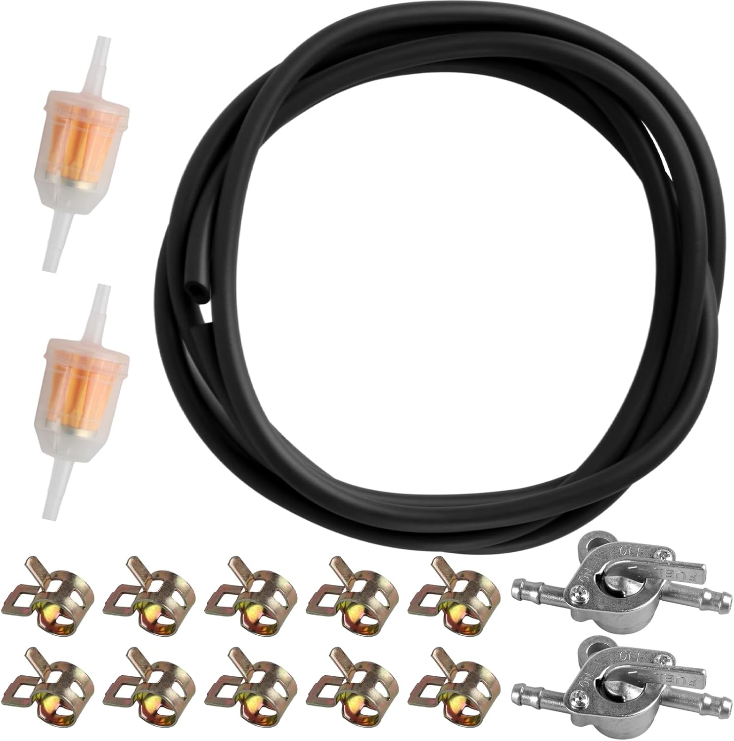 Amazon.com: Fuel Line Hose Kit for Small Engines Scooters ATVs Mini ...