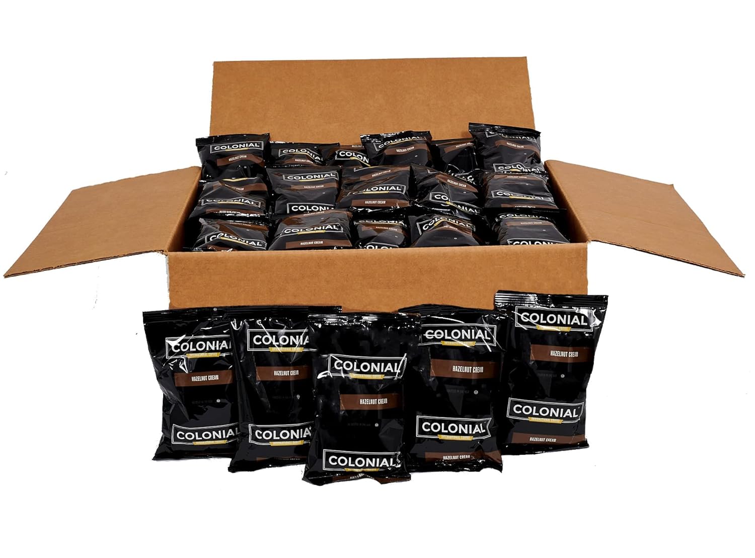 Amazon.com : Colonial Coffee Packets, Pre Ground Coffee Packs, Hazelnut ...