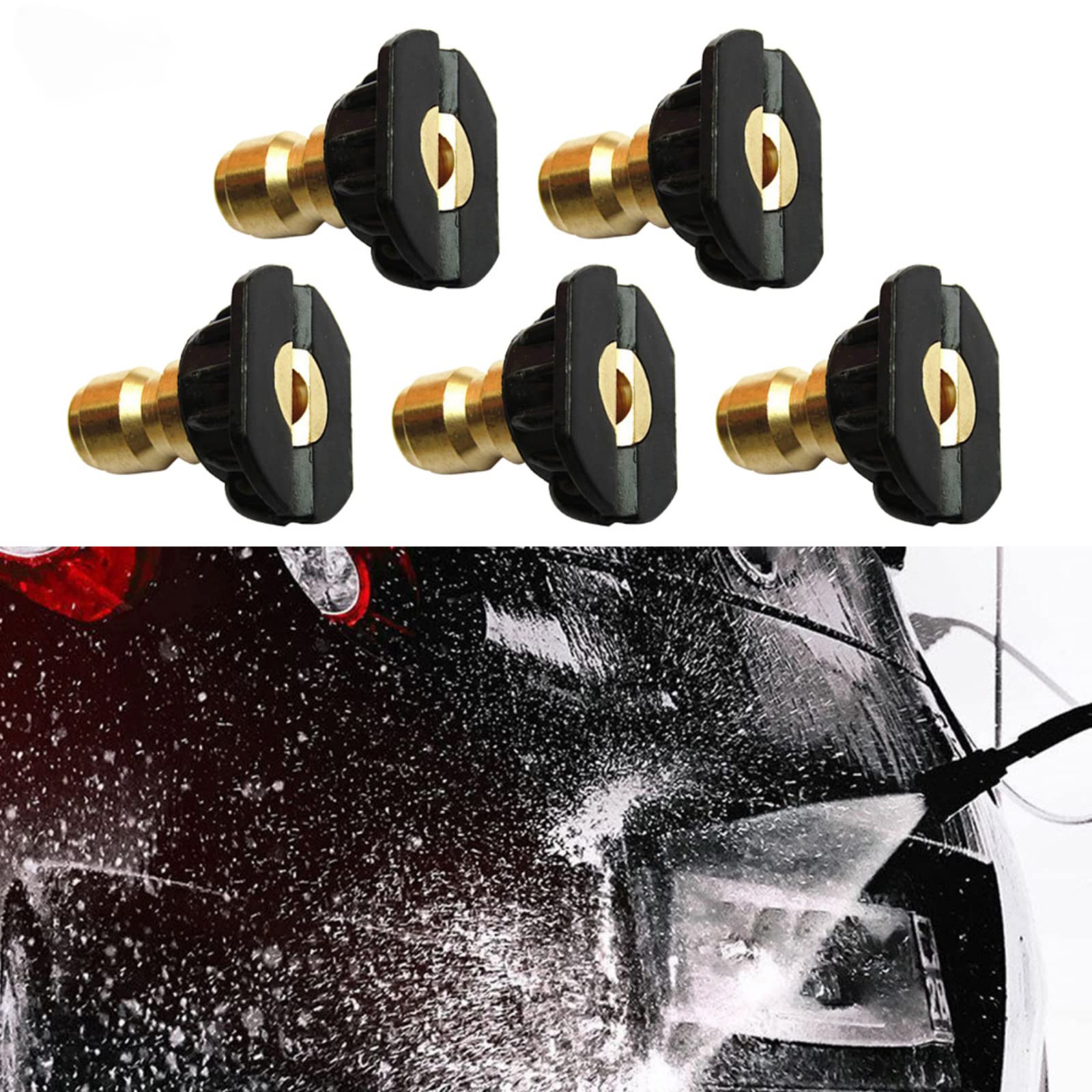 Amazon.com: 5Pcs Pressure Washer Spray Tips Nozzles, 1/4inch Power ...