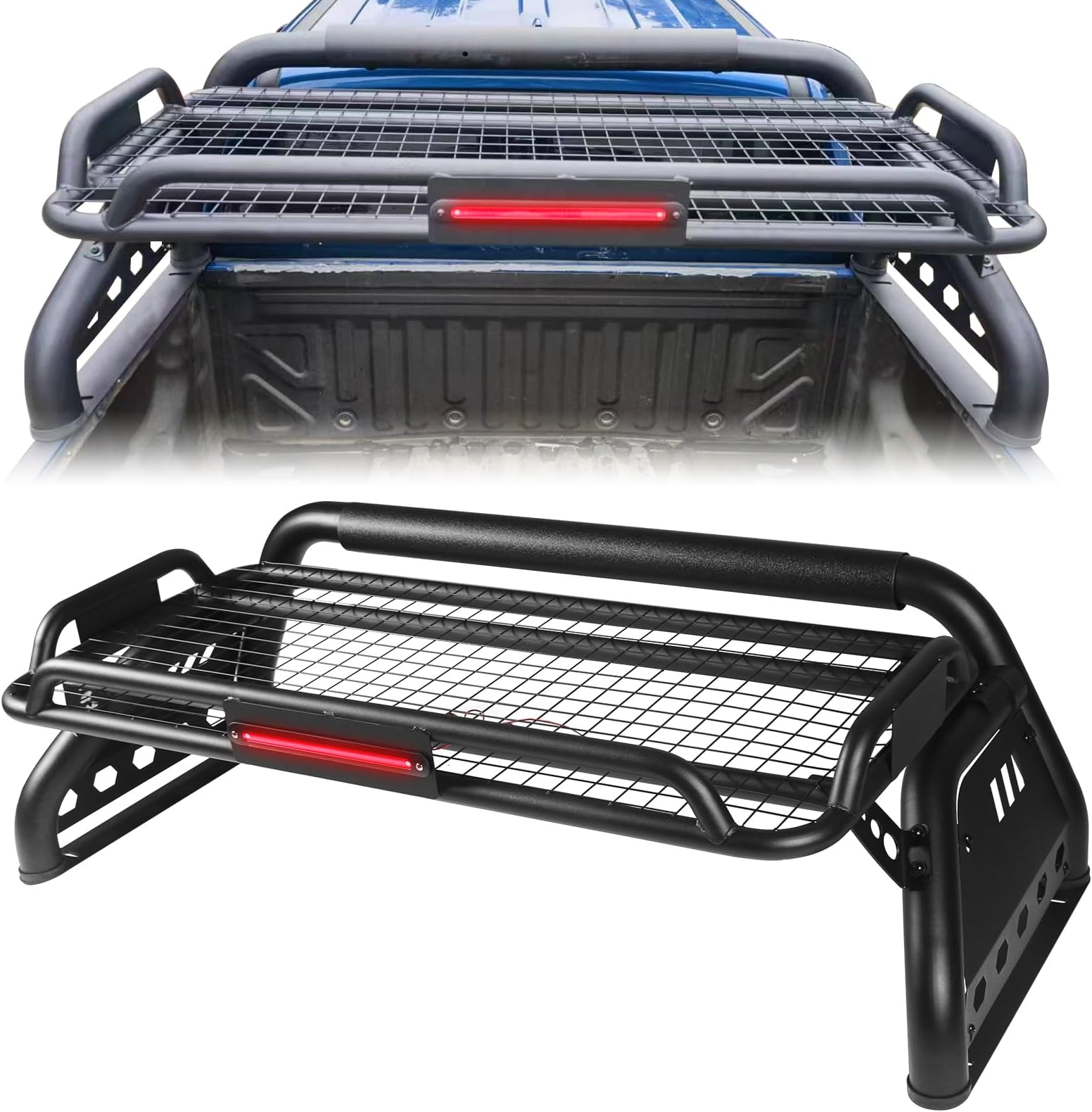 Amazon.com: PARTREE Bed Roll Bar with Cargo Basket for Universal Truck Extendable Chase Rack ...