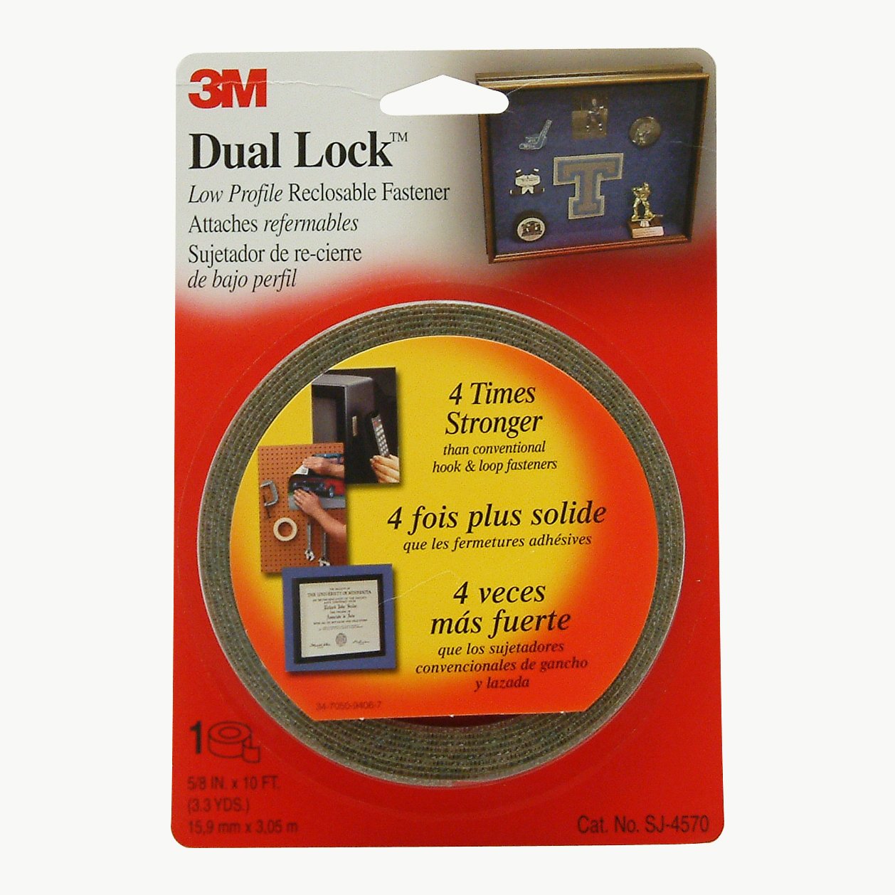 3M Dual Lock Low Profile Reclosable Fastener 5/8-Inch-by-10-Foot, Clear ...