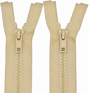 Amazon.com: MebuZip 2PCS #5 26 Inch Separating Jacket Zippers Resin Zipper Molded Plastic ...