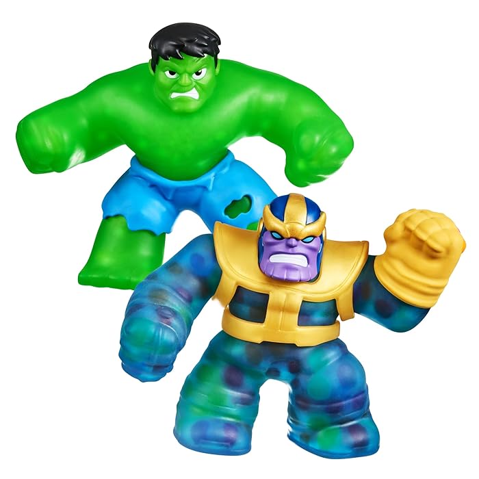 Buy Heroes of Goo Jit Zu Marvel Versus Pack - Hulk vs Thanos, Squishy ...