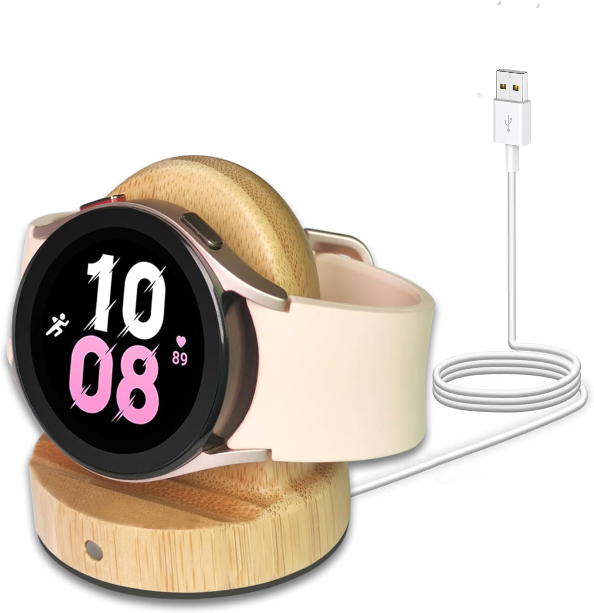 Amazon.com: Bamboo Watch Charger Stand Compatible with Samsung Galaxy ...