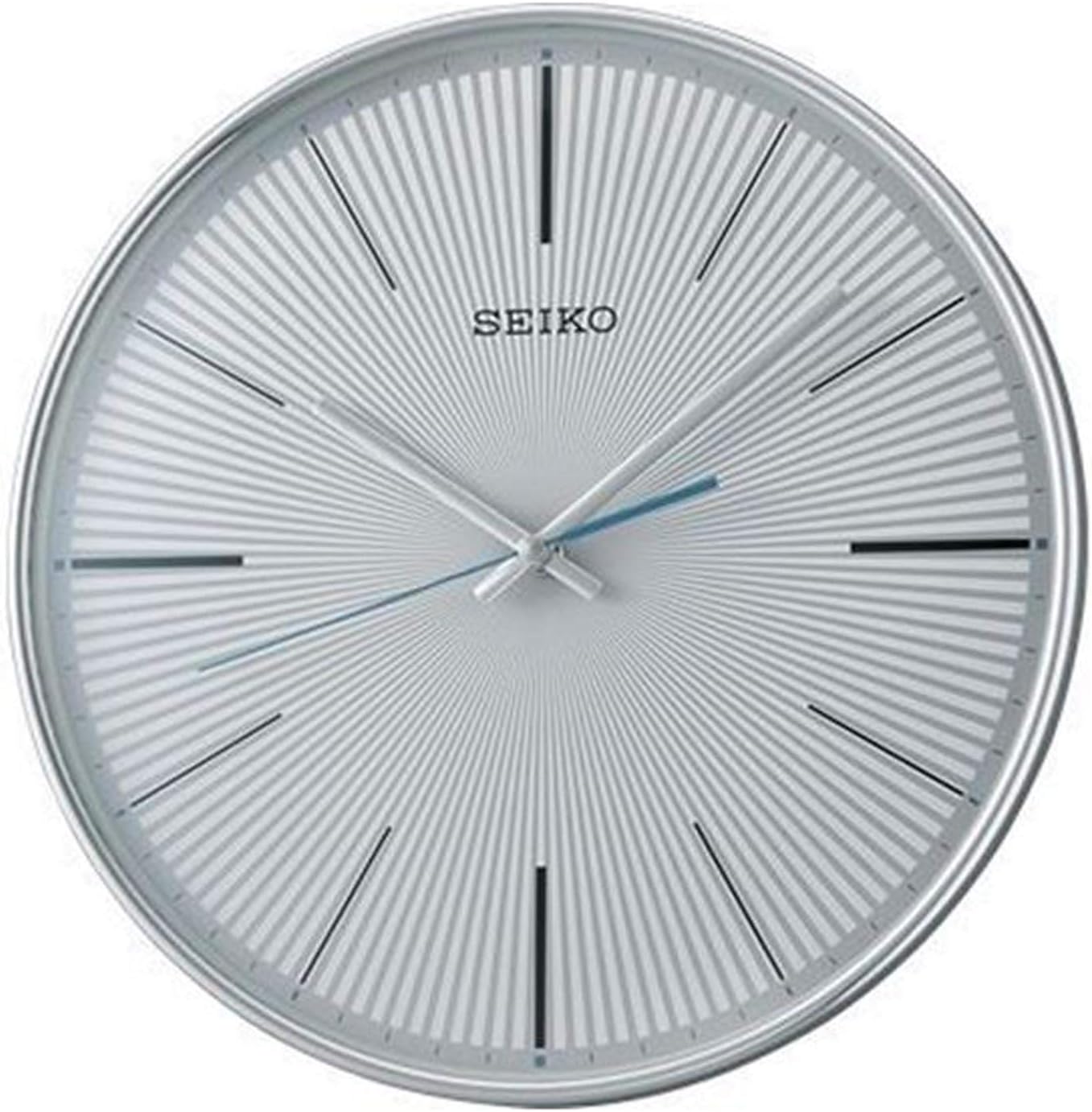 Buy Seiko Plastic Wall Clock (29.8 cm x 29.8 cm x 4.5 cm, Silver ...