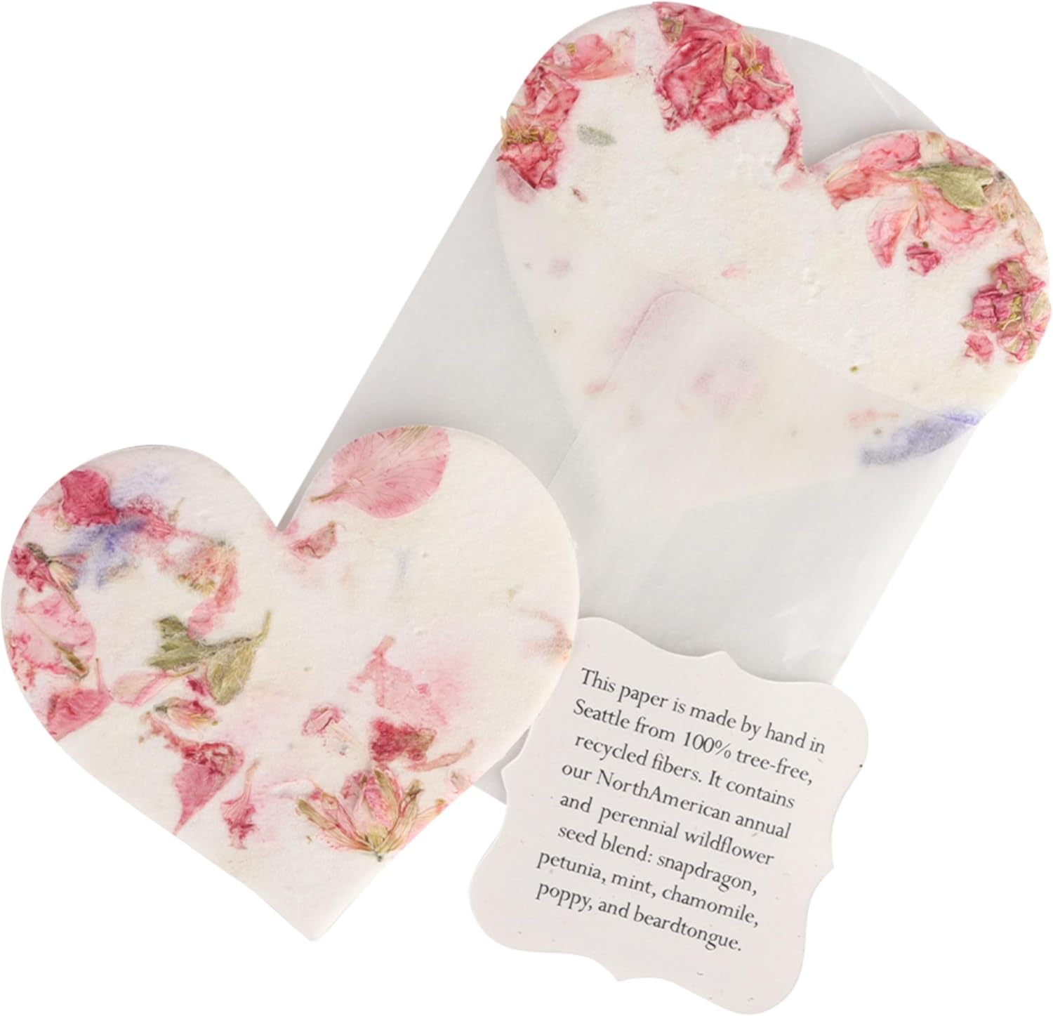 Amazon.com: Seed Bloom Set Of 24 Heart Seed Paper Set With Envelopes ...