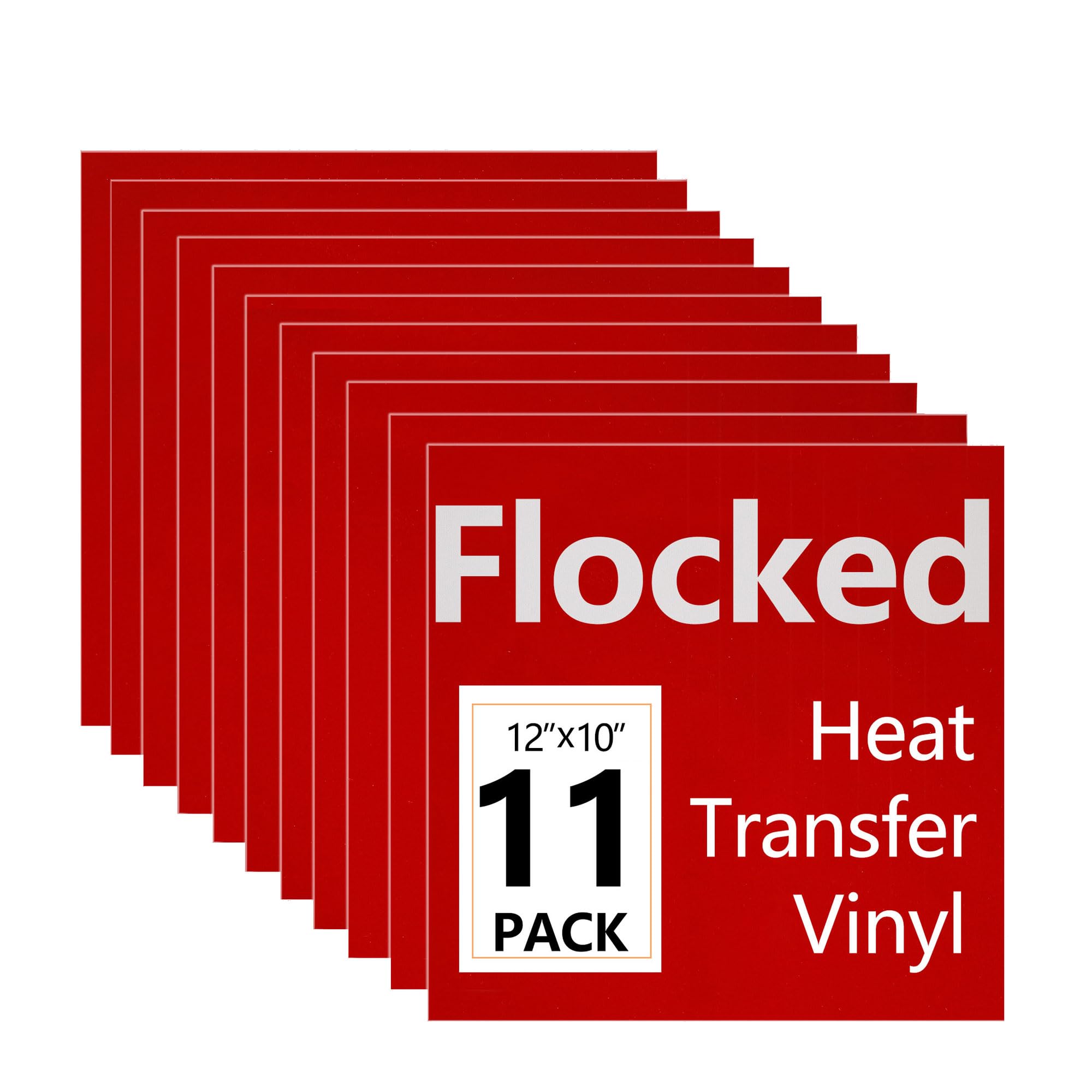 Amazon.com: RENLITONG Red Flocked HTV Vinyl Flock Heat Transfer Vinyl ...