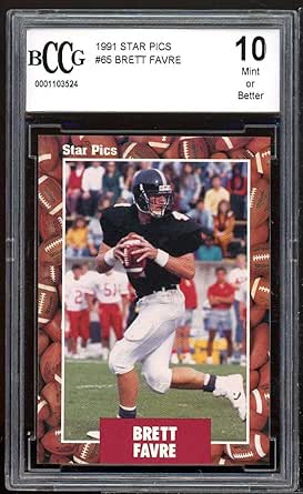 Amazon.com: Brett Favre Rookie Card 1991 Star Pics #65 BGS BCCG 10 ...