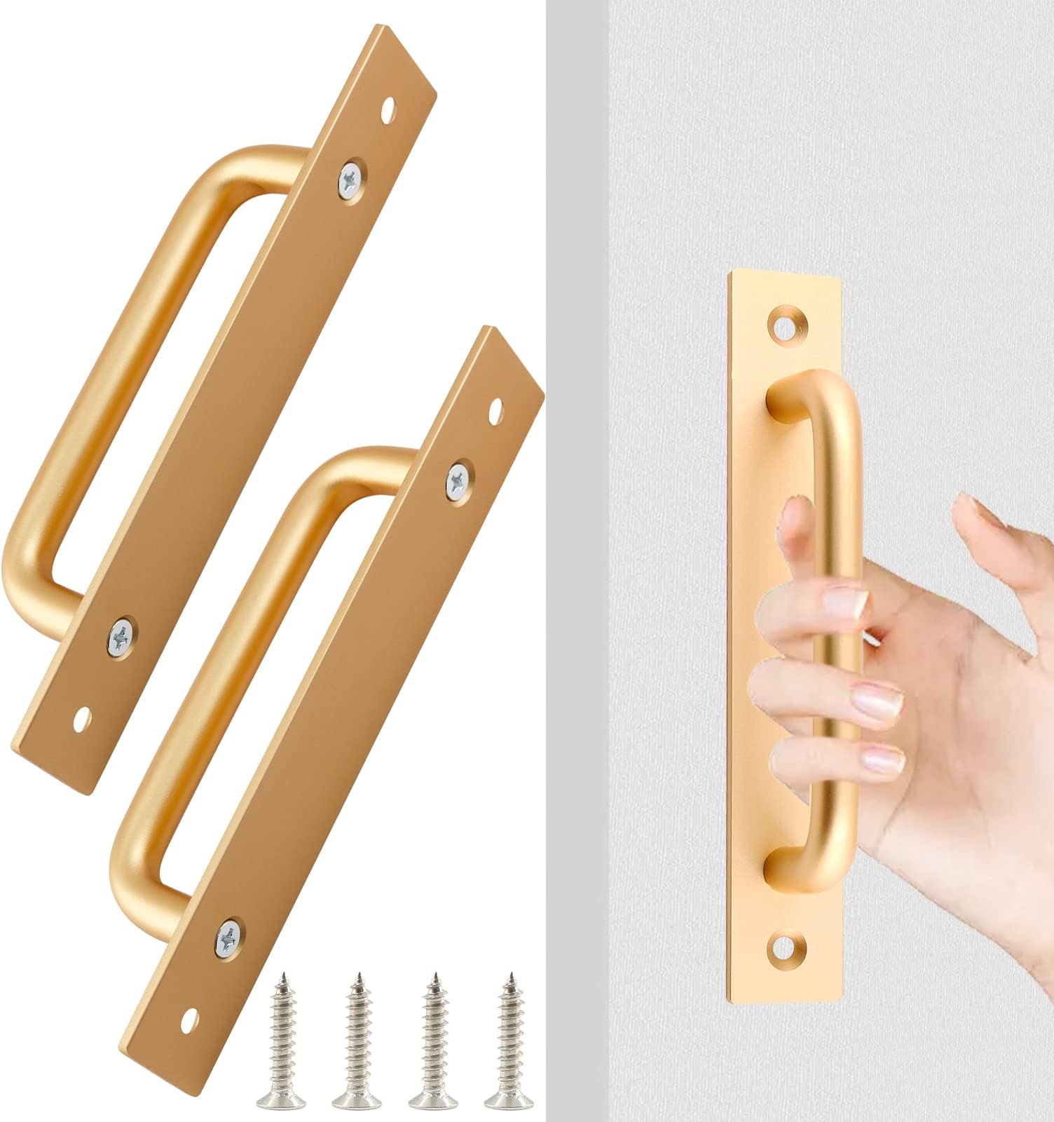 Amazon.com: Zorfeter 5.8 Inch Sliding Barn Door Handle, 2 Pcs Gold ...