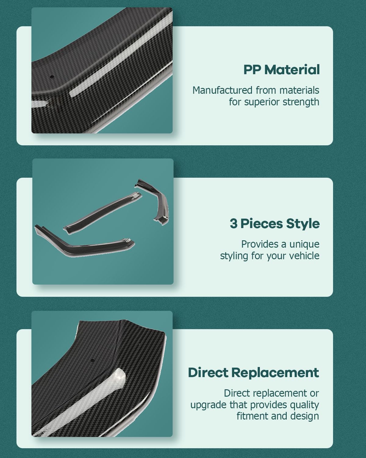 Snapklik.com : Front Lip Spoiler Fits For 2015-2020 For Subaru WRX STI ...