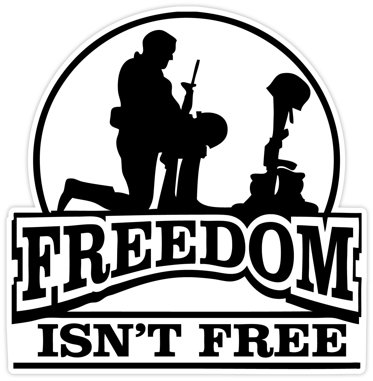 Amazon.com: Freedom isn't free 4" x 4" sticker decal : Automotive