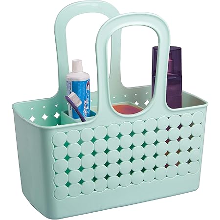 Amazon.com: IDesign Plastic Divided Shower Caddy Tote, College ...