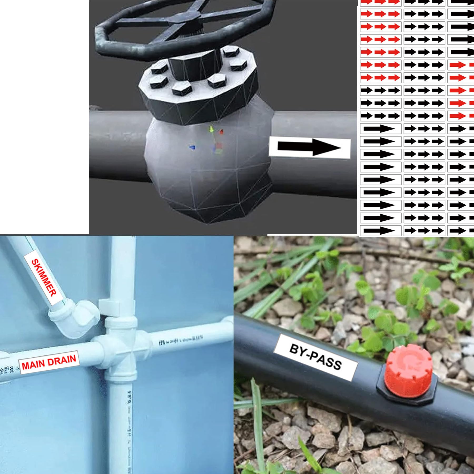 Snapklik.com : Pool Equipment Identification Labels Waterproof PVC ...