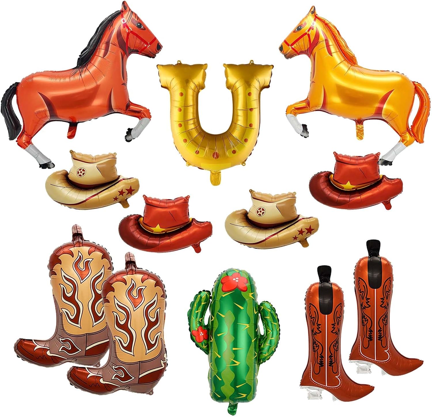 Amazon.com: 12Pcs Western Cowboy Horse Balloons, Horse Theme Party ...