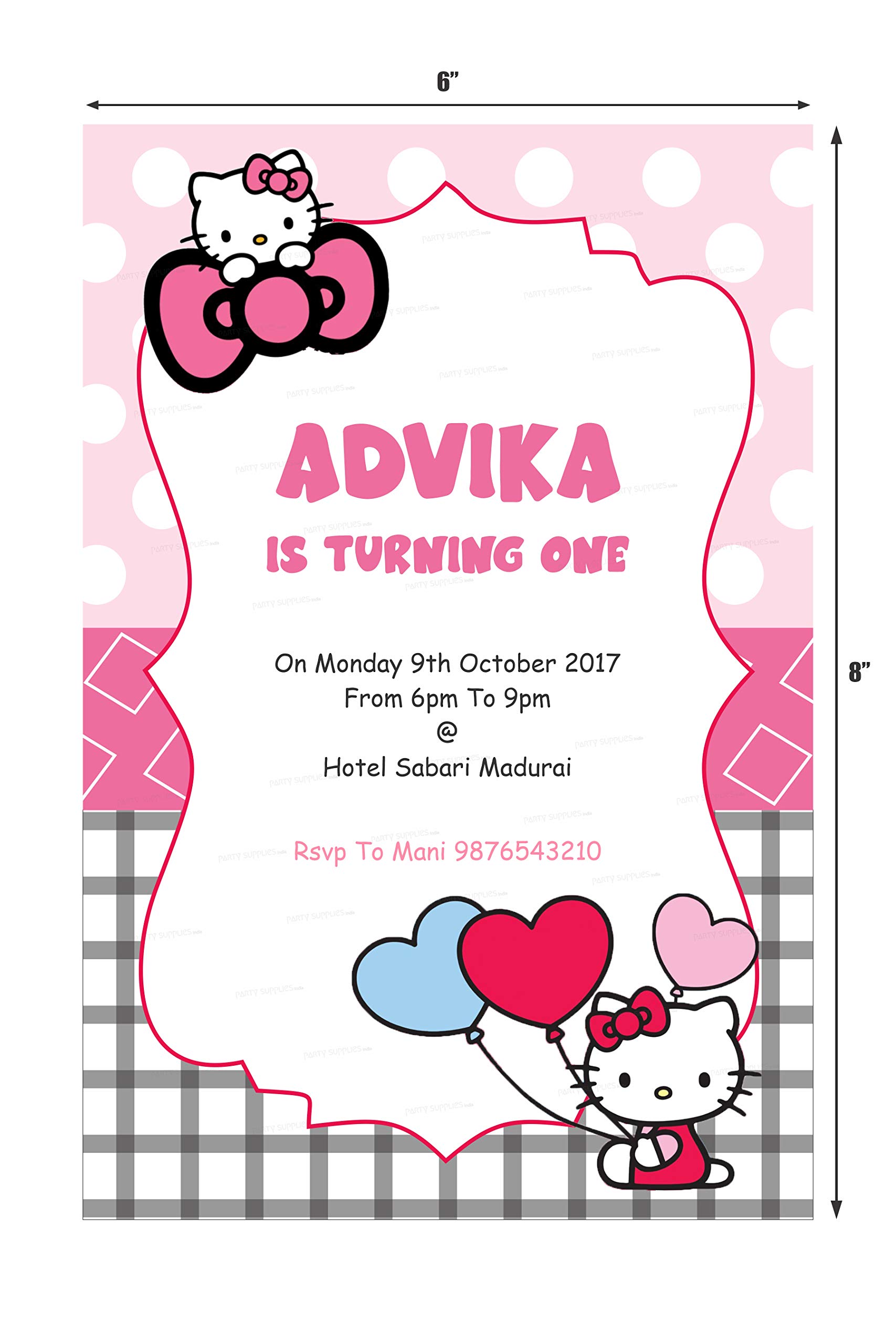 Hello Kitty Invitation Wording Ideas Invitation Hello Kitty Watercolor