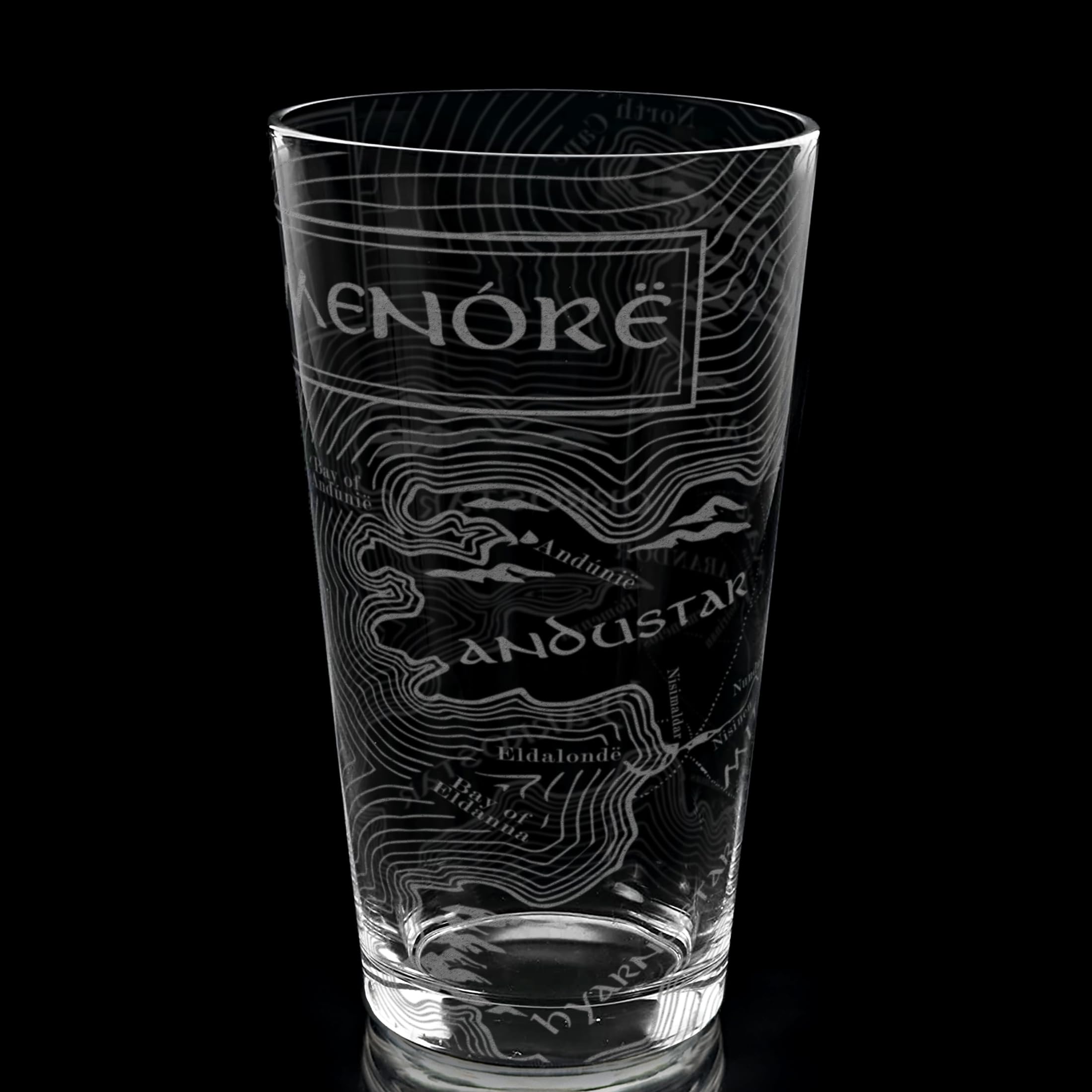 Snapklik.com : MAP OF NUMENORE Engraved 16oz Pint Glass Inspired By ...