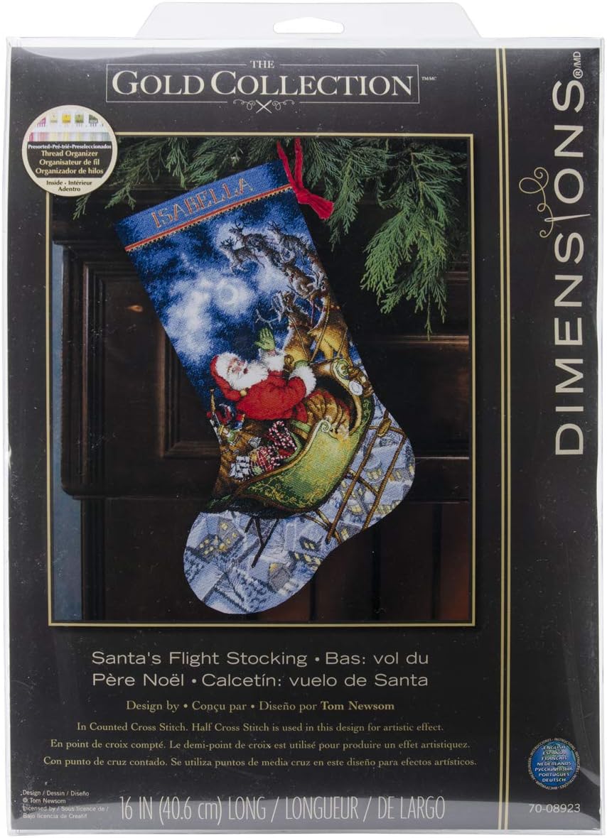 Amazon.com: Stained Glass Nativity Stocking - Cross Stitch Kit #18343 ...