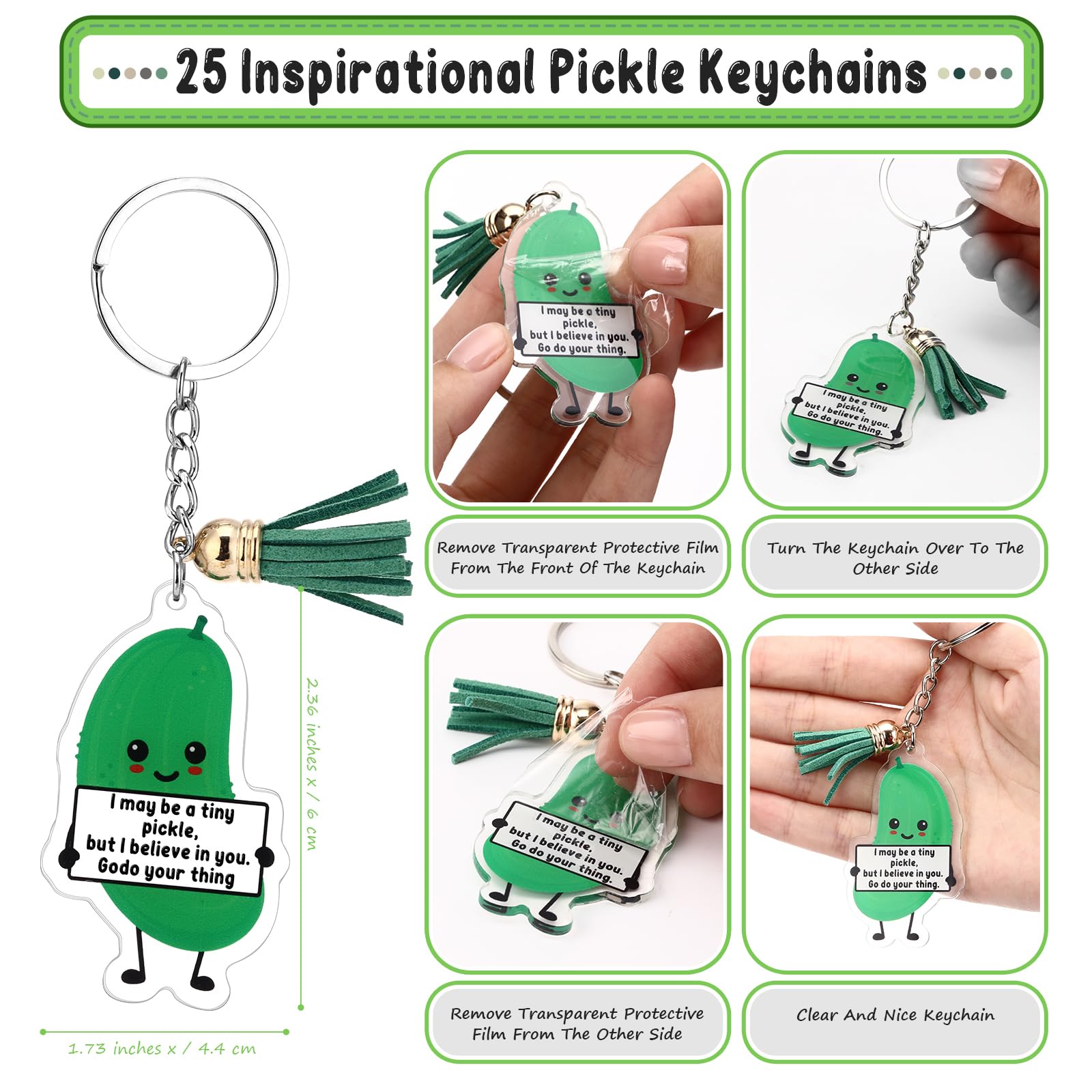 Snapklik.com : 25 Sets Inspirational Pickle Gift Bulk For Coworkers ...