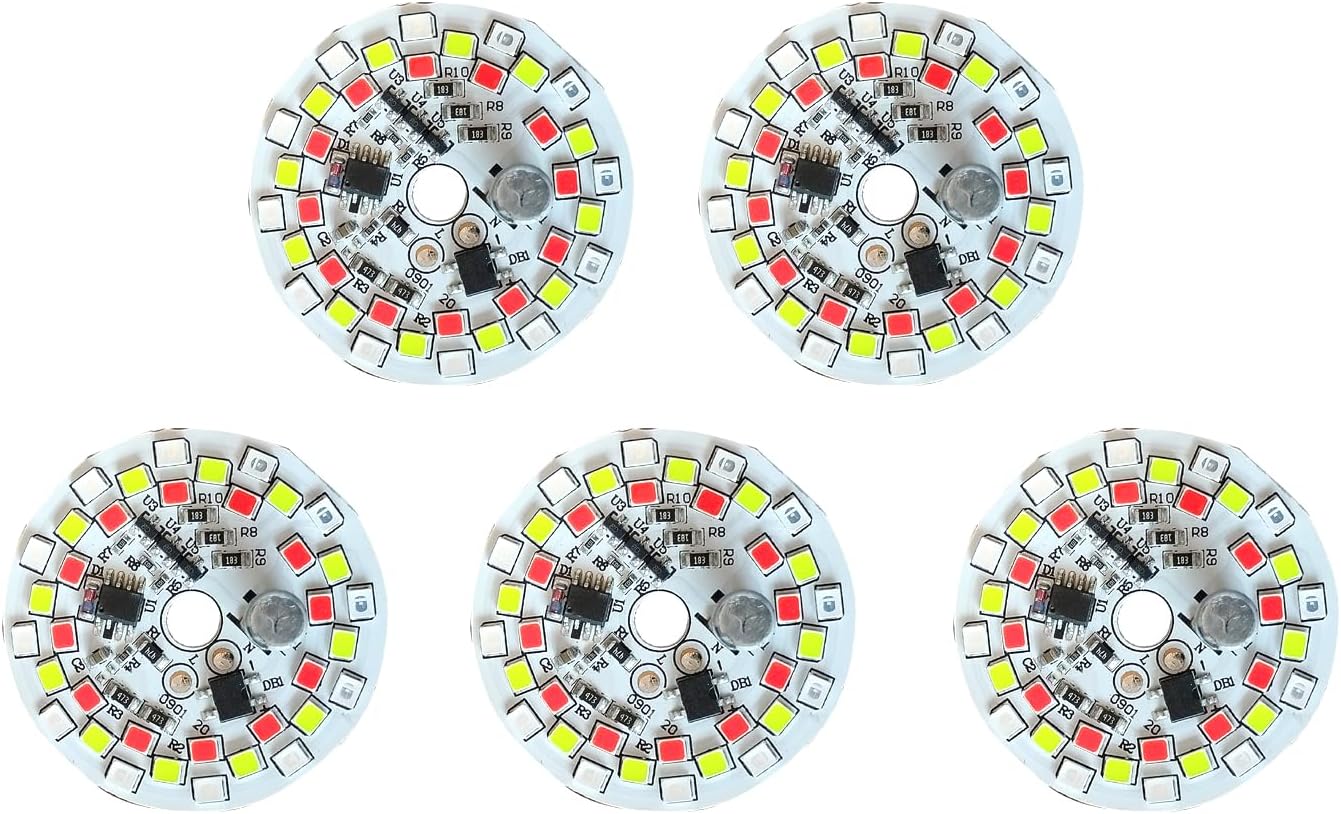 Buy Steko {5 Pieces) 7 Color Auto Changing 9W DOB MCPCB Led Bulb Raw ...