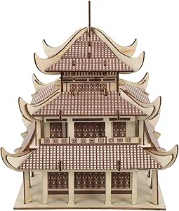 3D Wooden Puzzle Building Kit for Adults - 1 Set Ancient Chinese ...