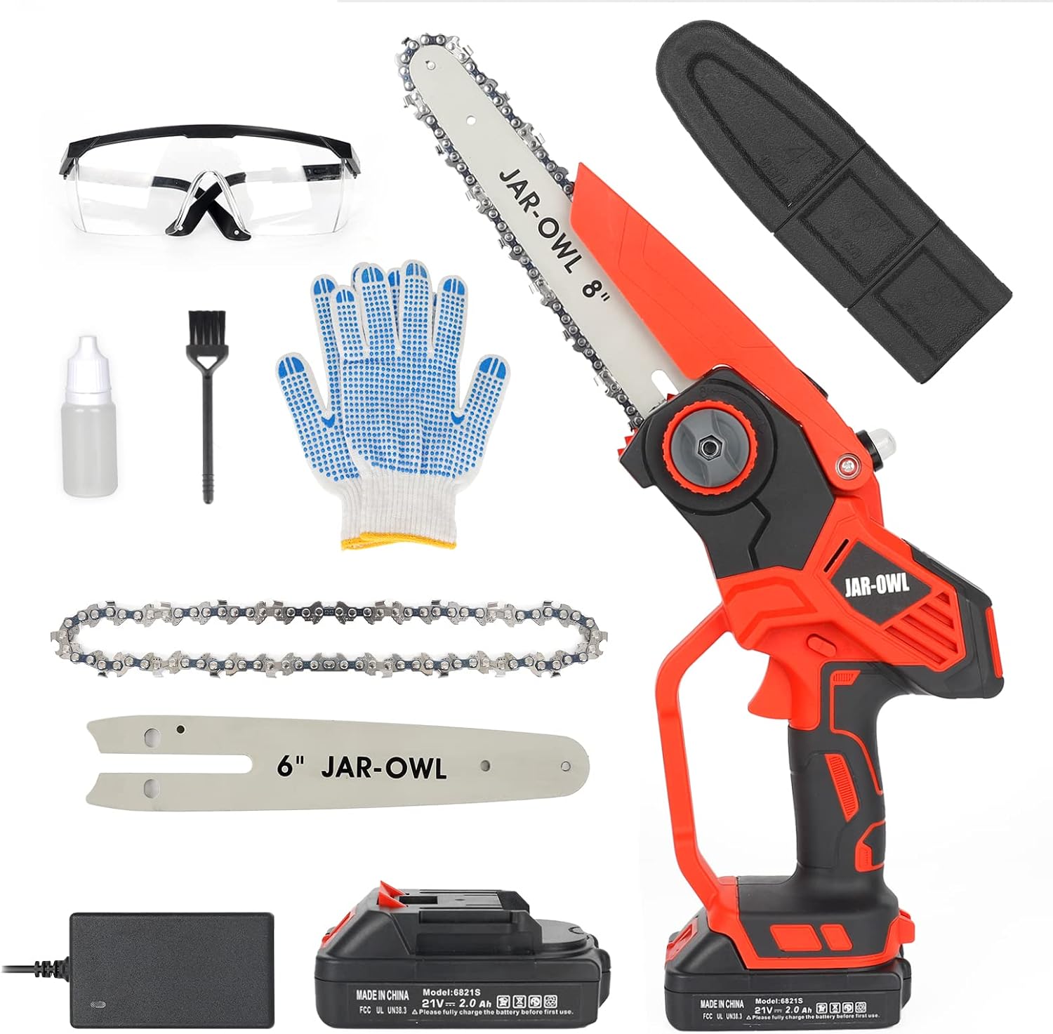 Amazon.com : jar-owl Mini Chainsaw, Portable Chainsaw Cordless, 6 Inch ...