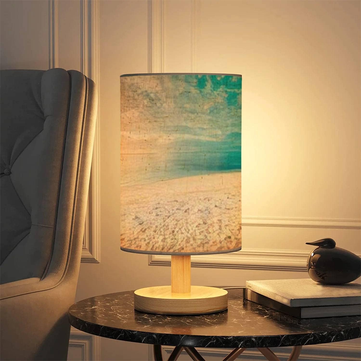 Small Table Lamps Sea sand sky sunset colors clouds horizon horizontal ...