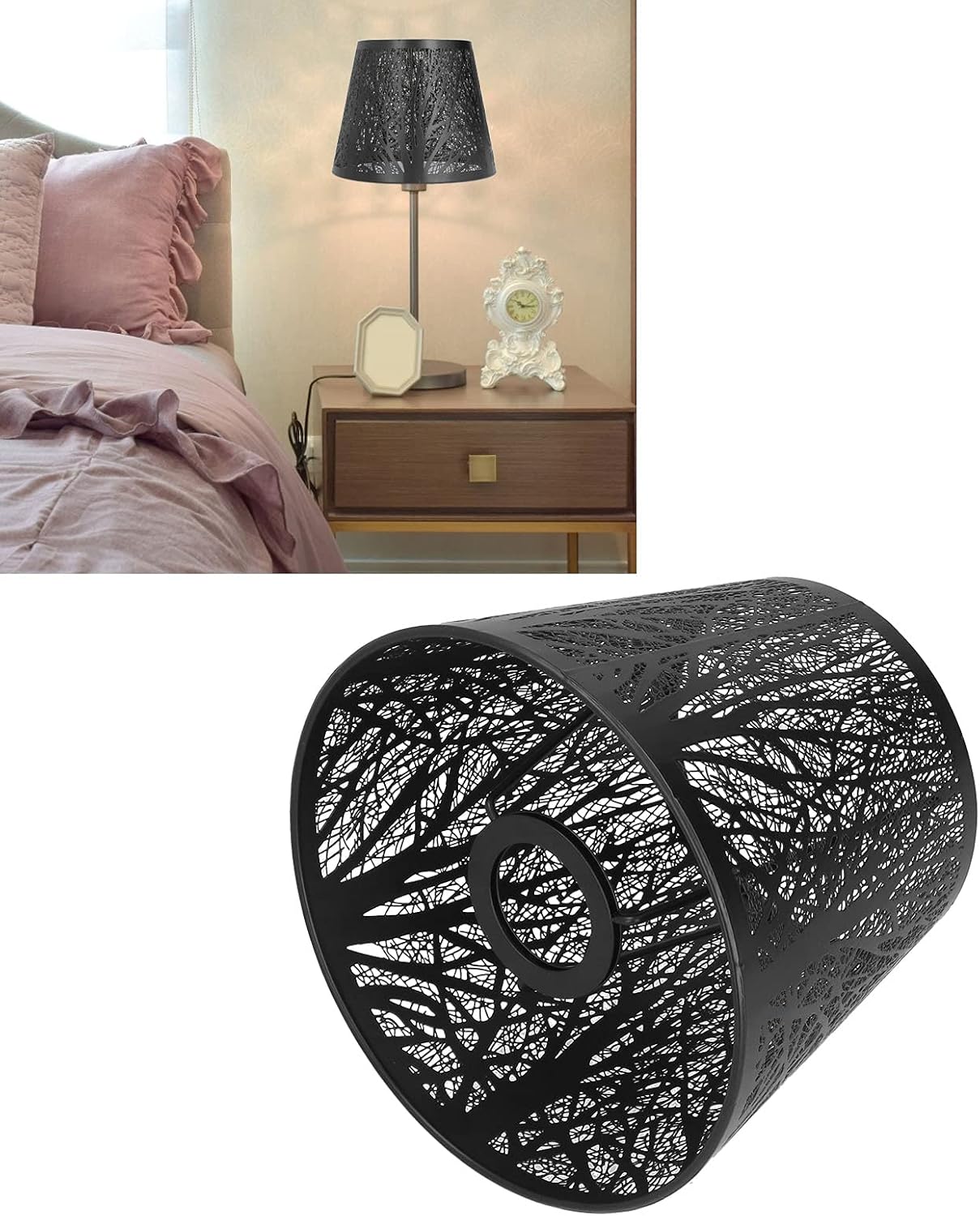 Wrought Iron Shadow Lampshade, Tree Shadow Lamp Shade, E27 Table ...