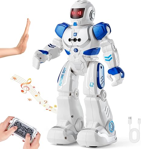 Amazon.com: VEVOR RC Robot Toys for Kids, Gesture Sensing Programmable ...
