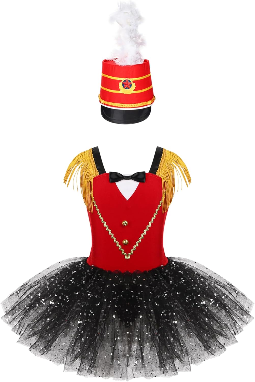 JEATHA Disfraz de Majorette Trapecista para Niña Vestido de Ballet Tutú ...