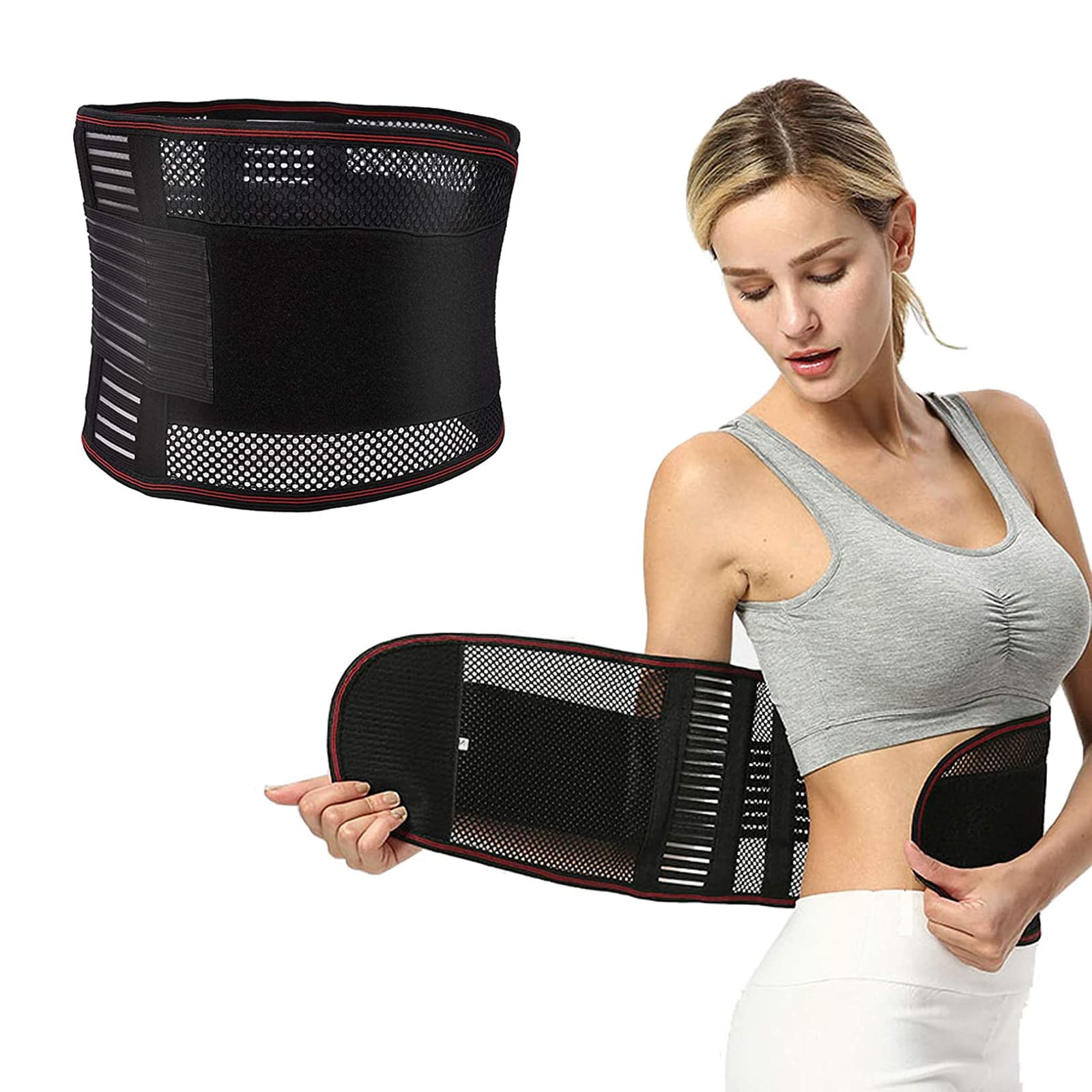 ARADIO Back Brace Lumbar Support Belt -Relief for Back Pain, Herniated ...