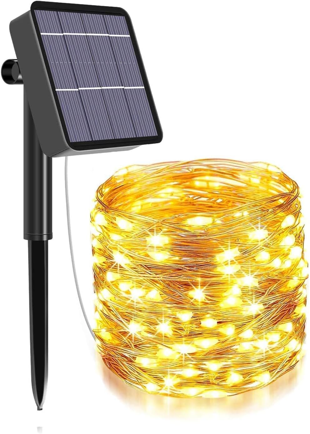 XERGY Solar Fairy String Light Outdoor, 39 Ft 120 LED with 800 mAh ...