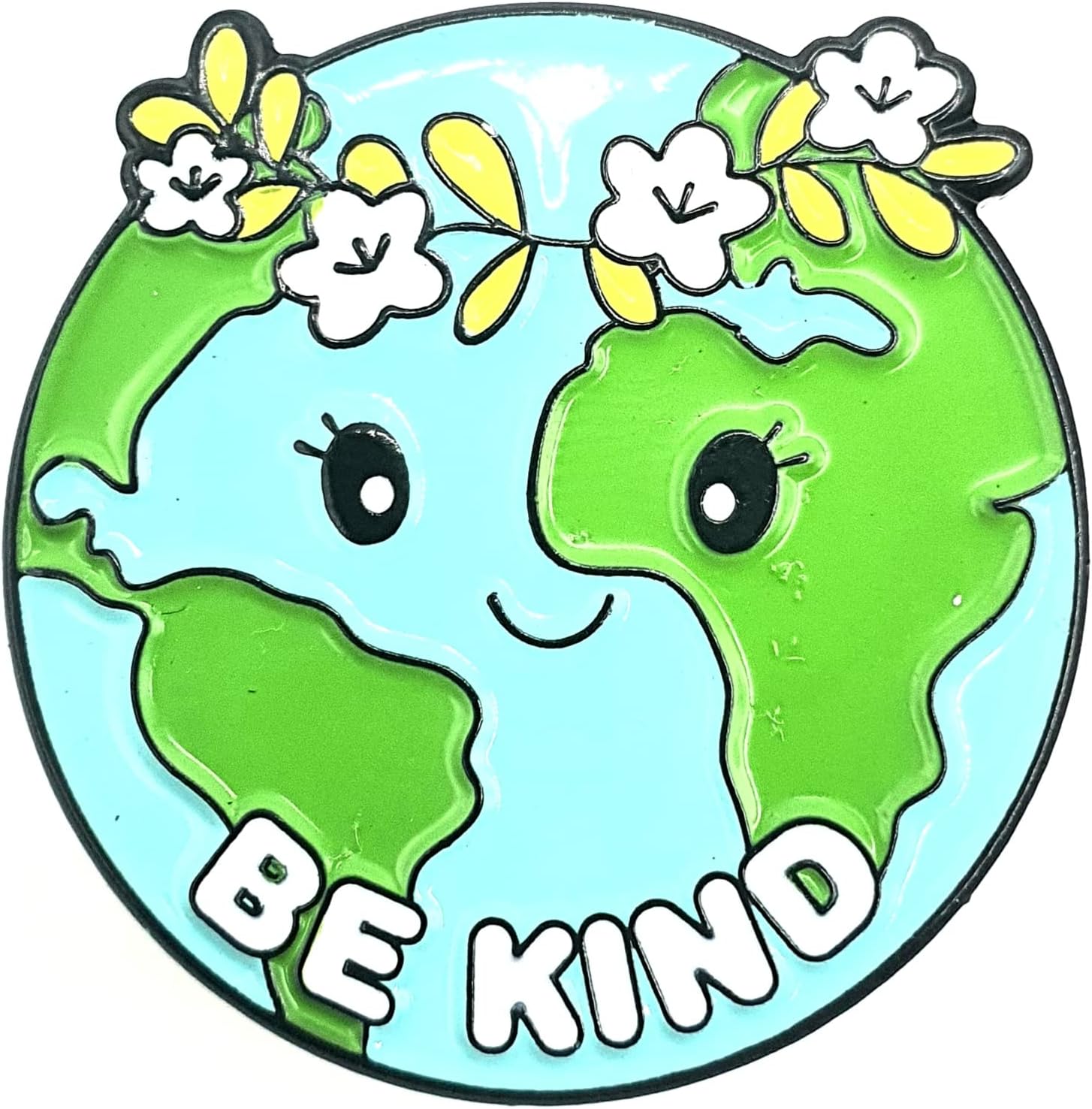 Planet Earth Be Kind Metal Enamel Climate Change Environmental Pin ...