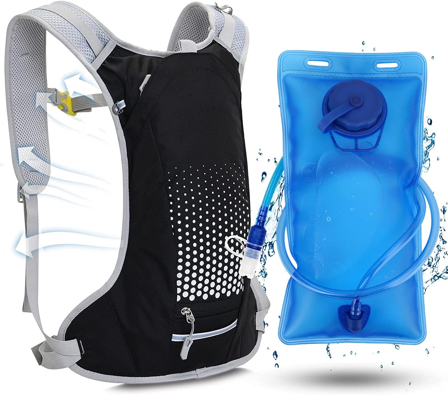 Water Backpack, 3L TPU Hydration System Bladder Water Bag Pouch ...