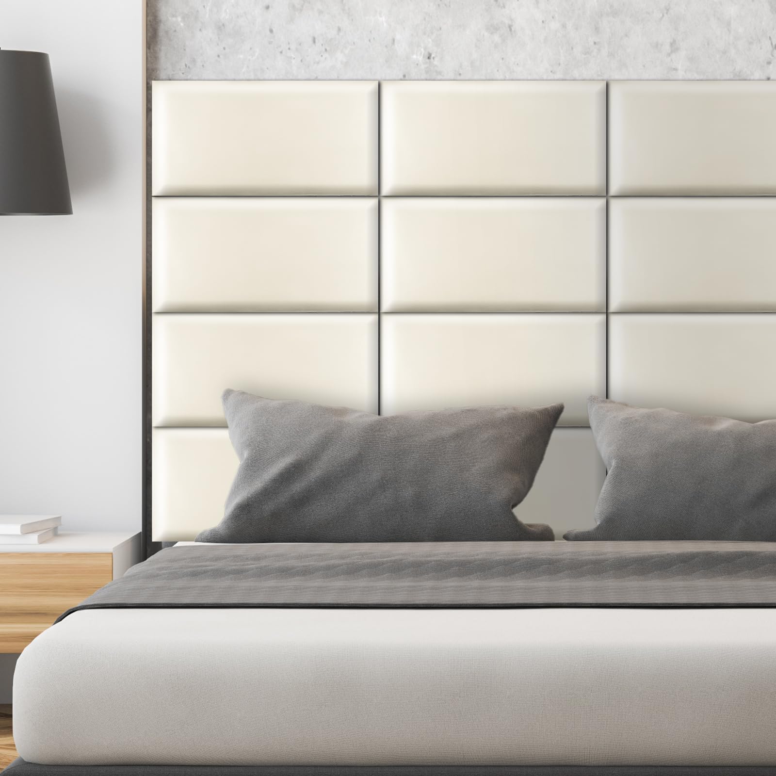 Hanaive 6 Pcs Peel and Stick Headboard 23.6'' x 11.8'' Wall Padding for ...