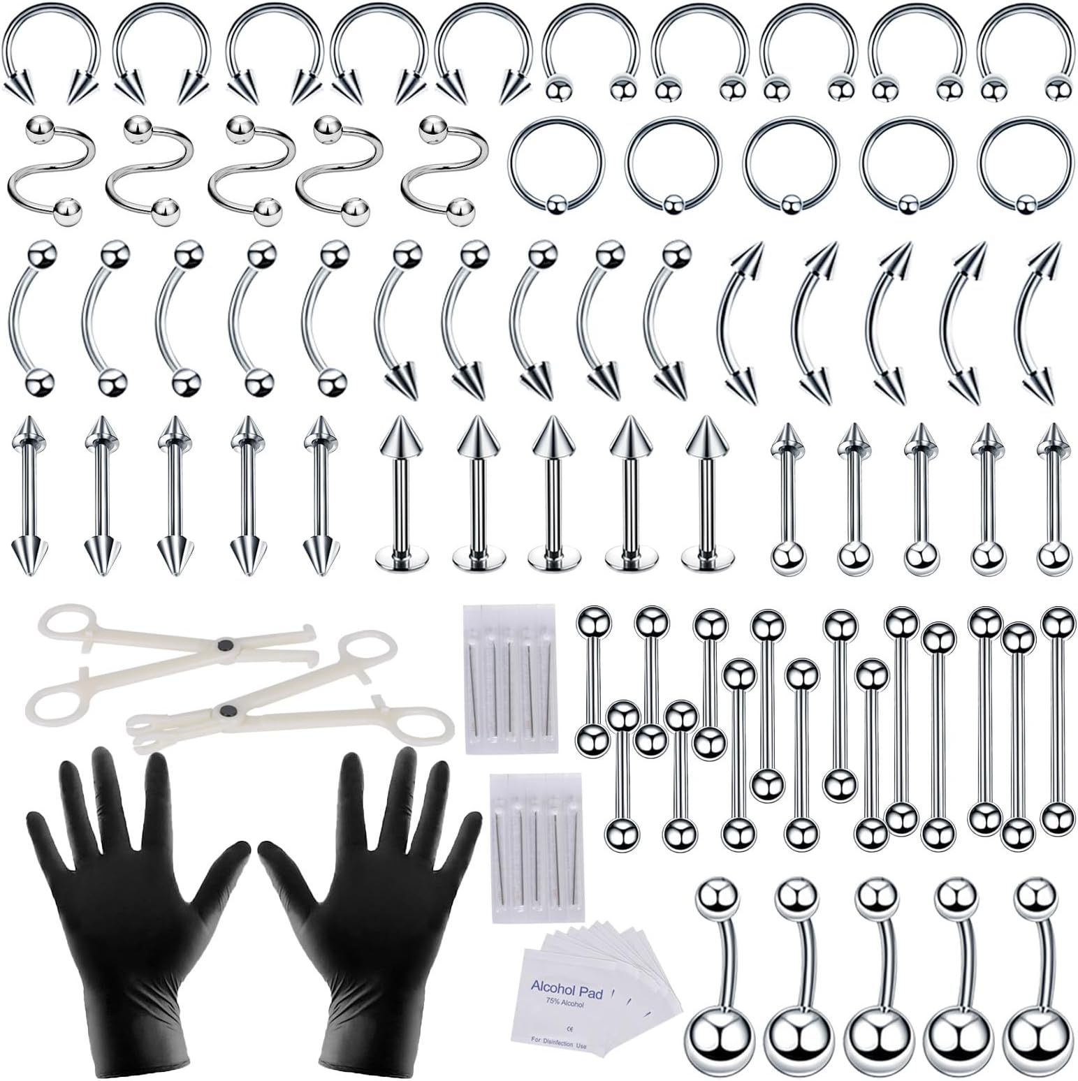 Amazon.com: 115PCS Professional Piercing Kit for All Piercings ...