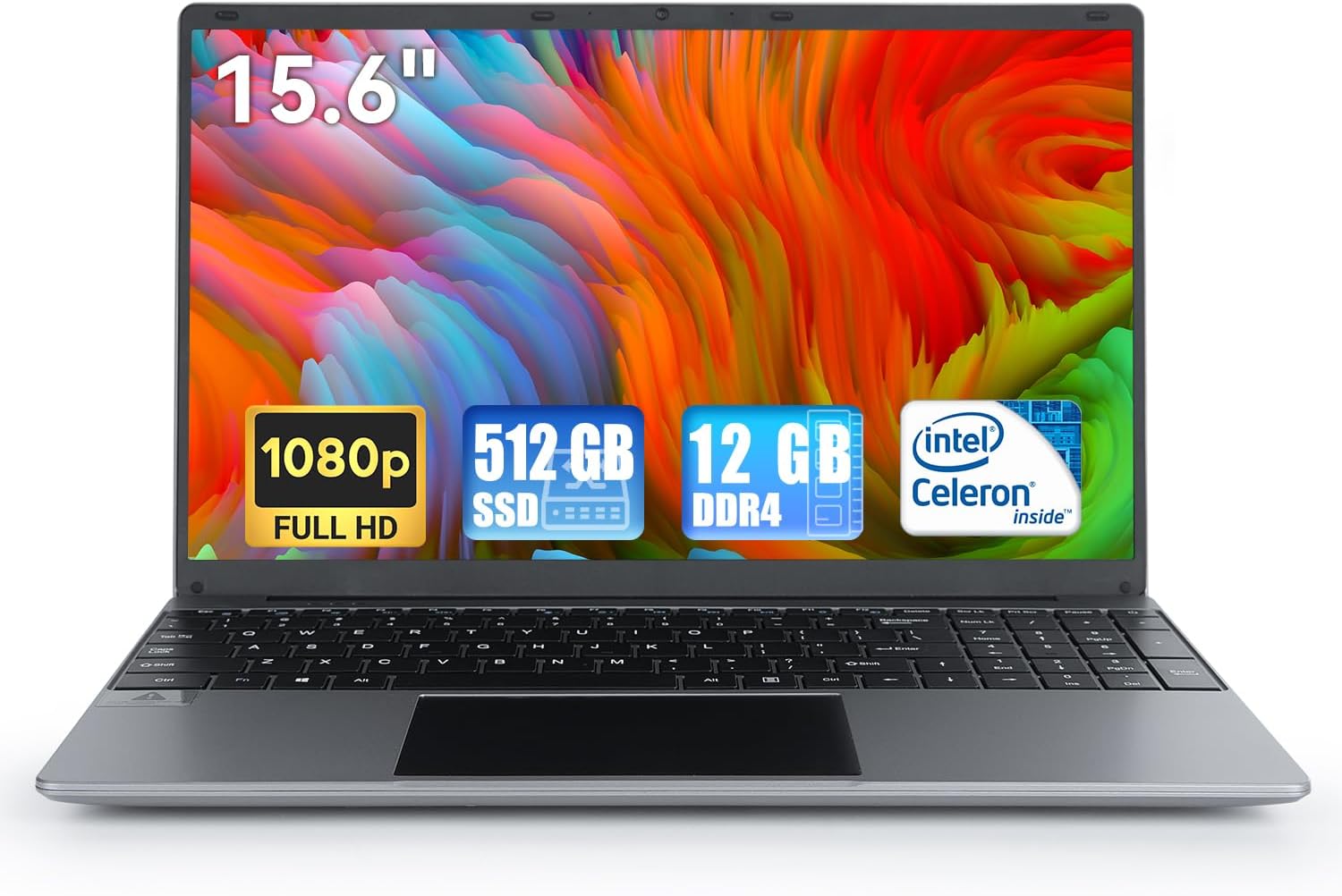 ANMESC 15.6'' Laptop Intel Celeron N5095 Quad-Core Processor 12GB DDR4 ...